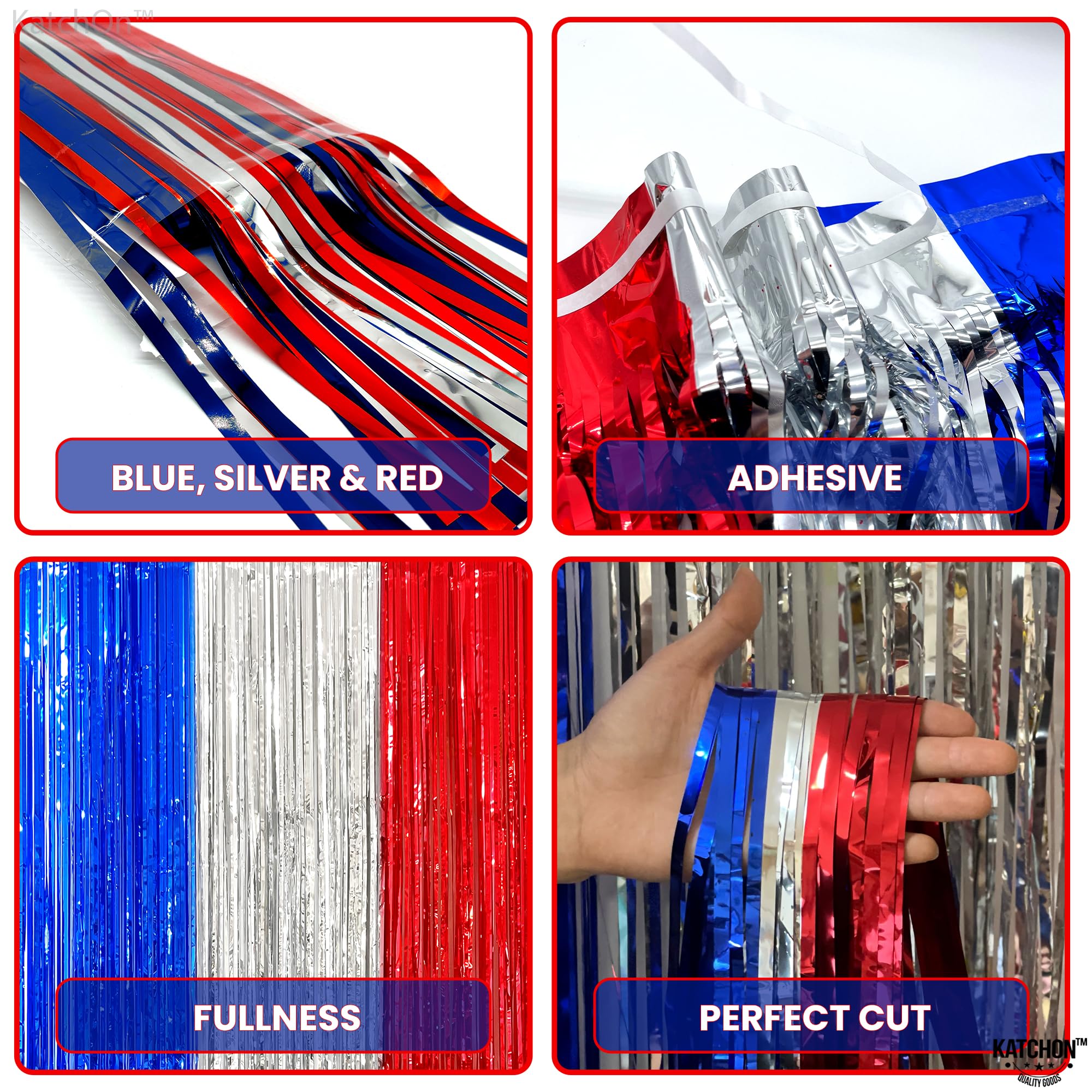 Snapklik.com : XtraLarge Red White And Blue Streamers - 32x8 Feet, Pack ...