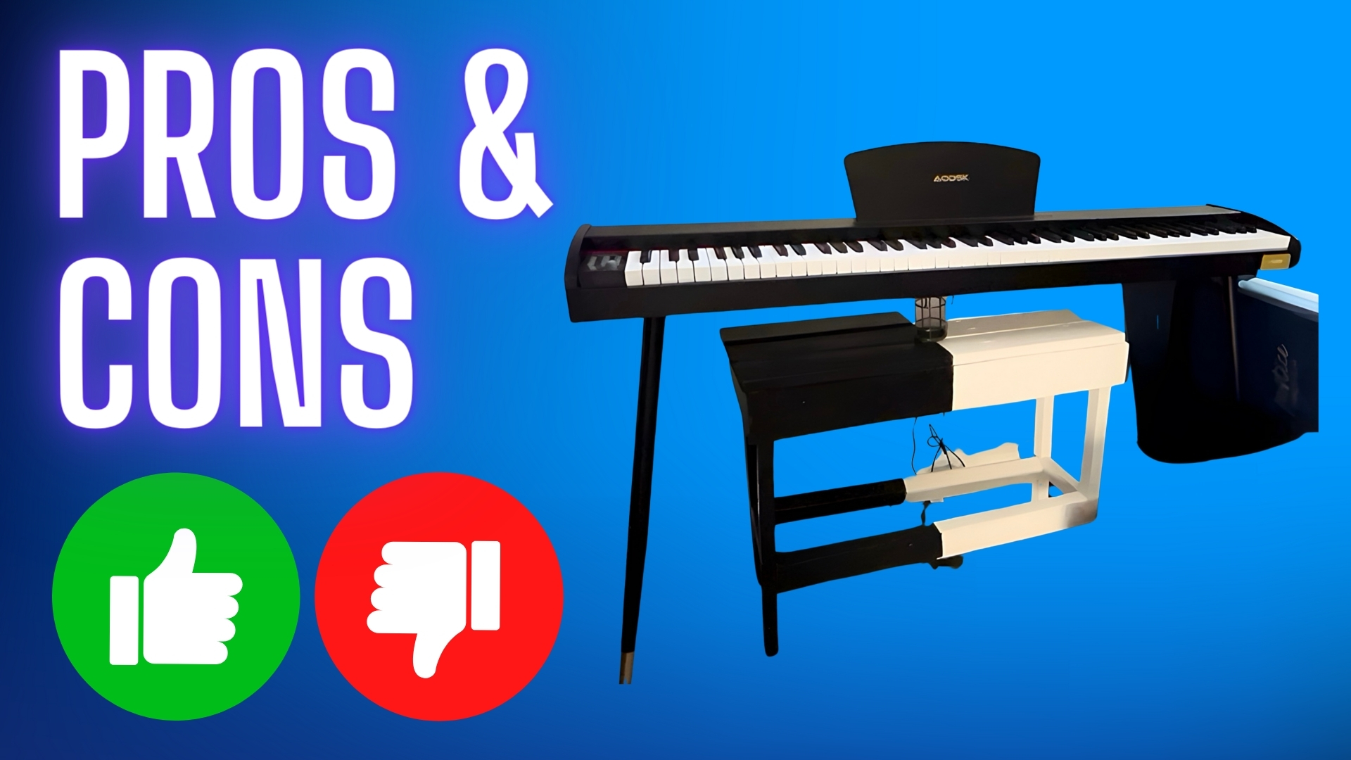 Watch Review& AODSK Beginner Digital Piano 88 Key Keyboard on Amazon Live