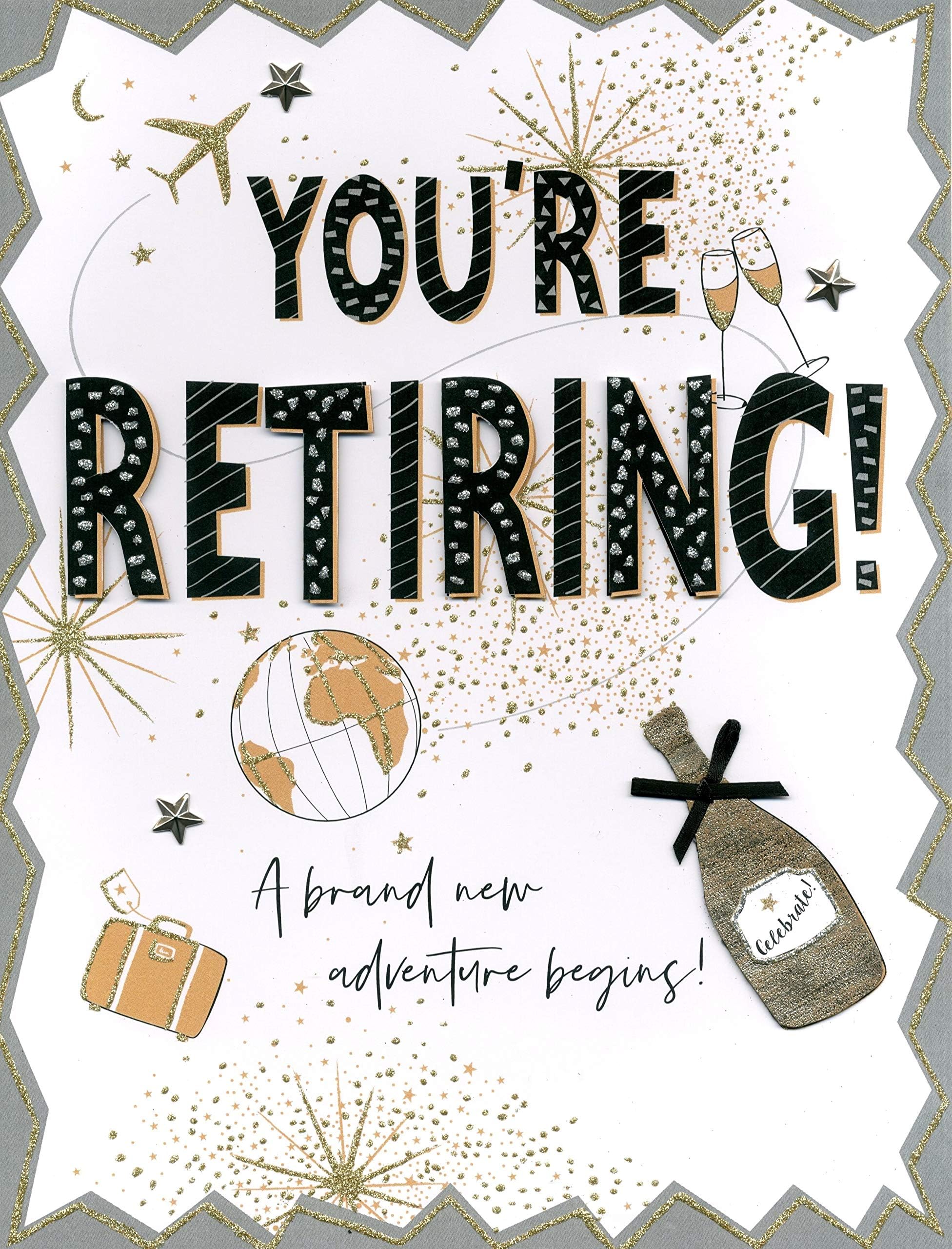 Congratulations You are Retiring Retirement Large Greeting Card A4 23 x ...