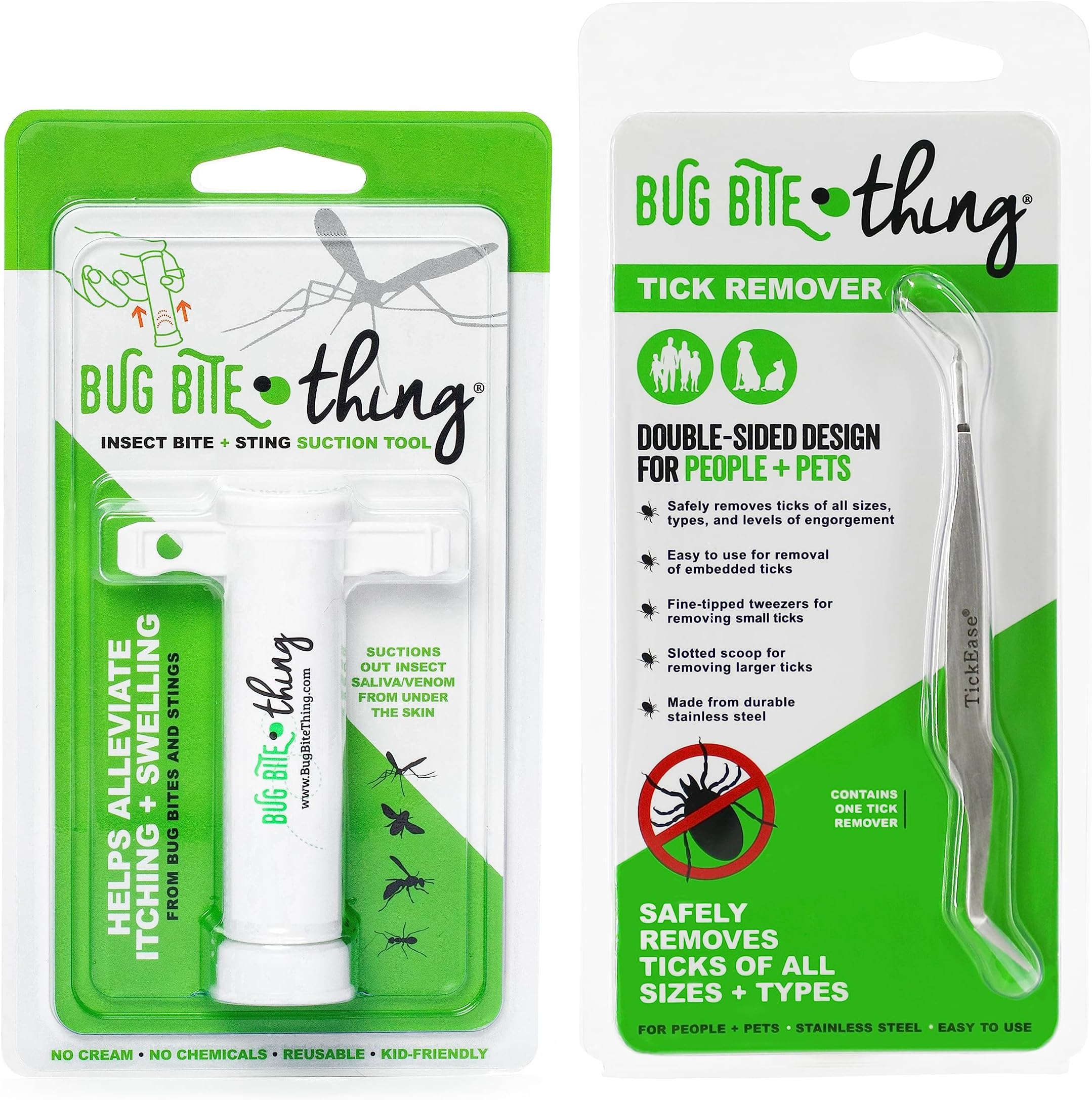 Amazon.com: BUG BITE THING Suction Tool and Tick Remover Combo Pack ...