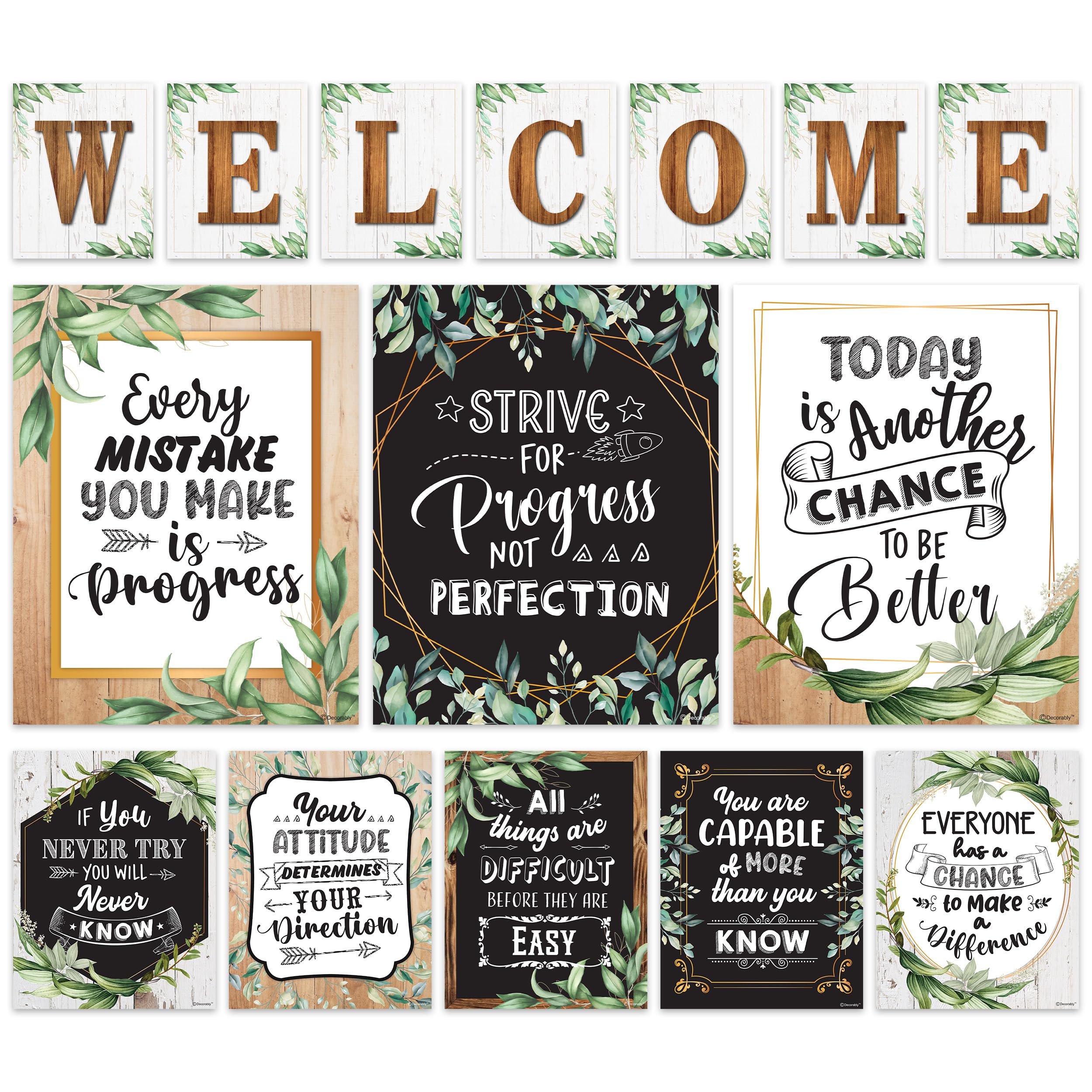 Snapklik.com : Decorably 15 Welcome Posters Modern Farmhouse Classroom ...