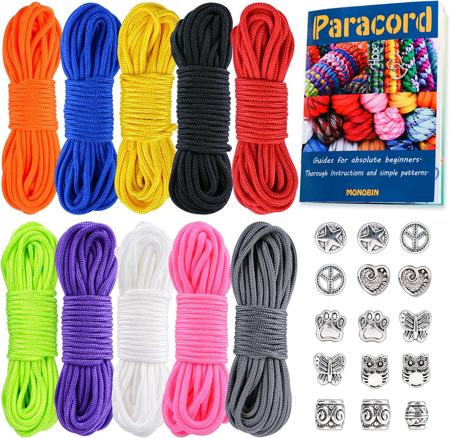 Amazon.com: 12 Paracord Rope 550 Multifunctional 10 Feet, Outdoor ...