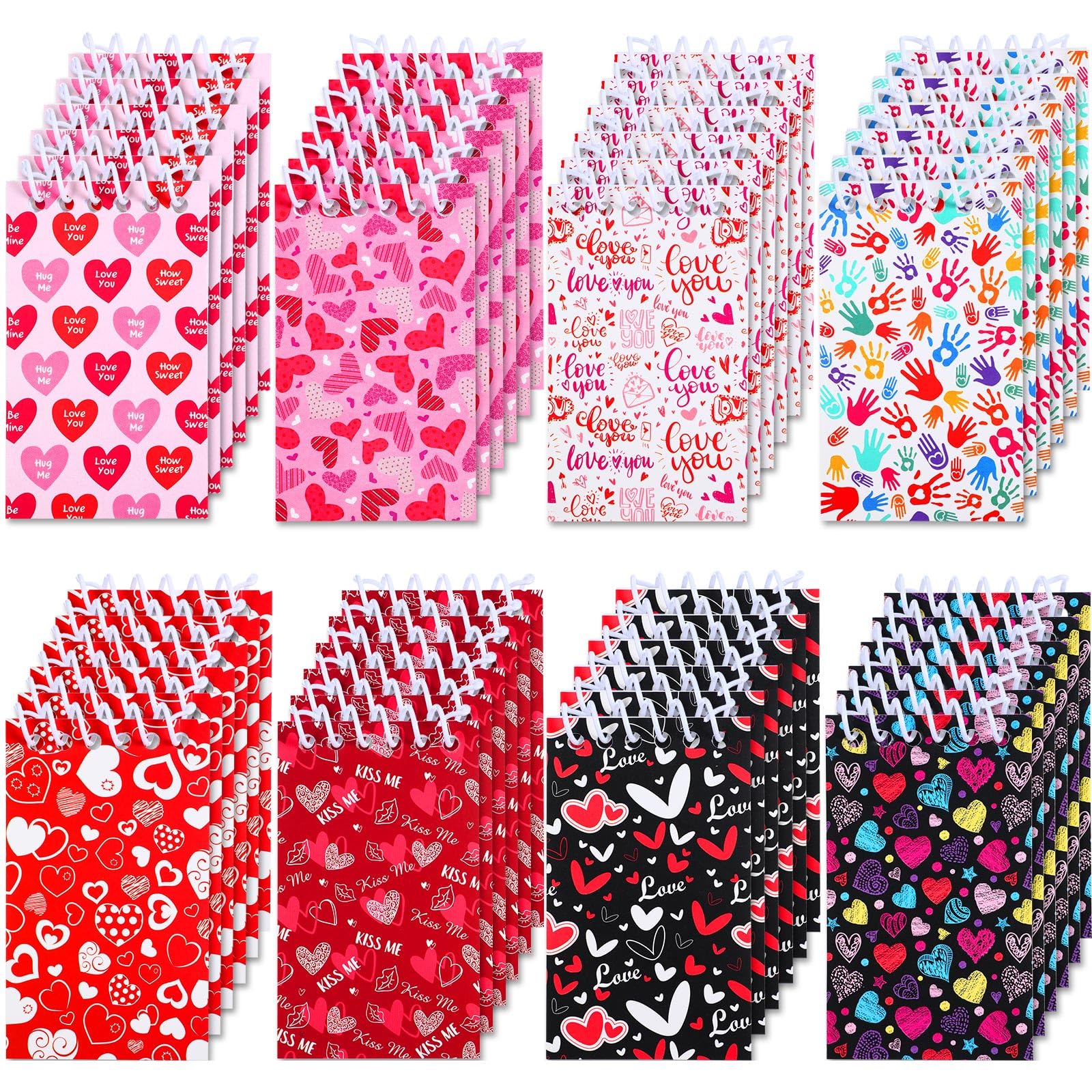 Amazon.com : Zonon Mini Valentines Day Notepads, Mini Tiny Heart ...