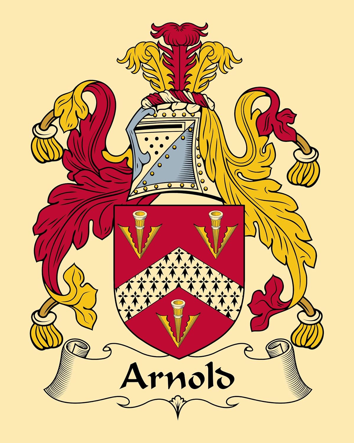 Amazon.com: Carpe Diem Designs Arnold Coat of Arms/Arnold Family Crest ...