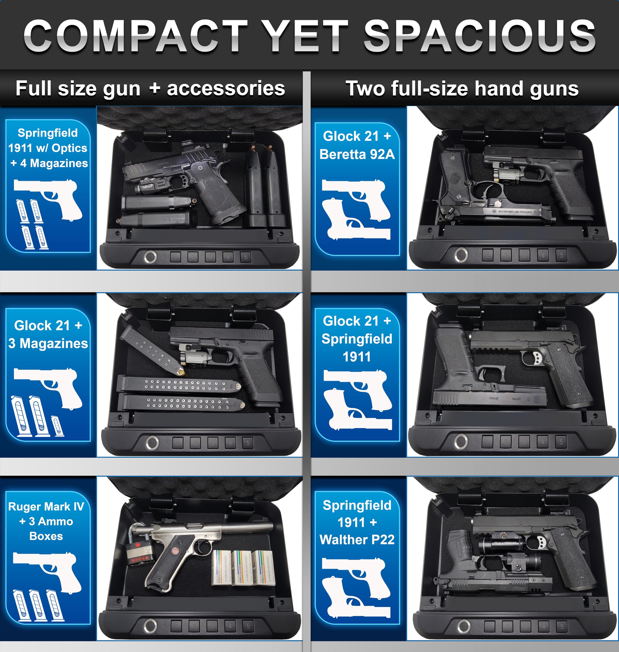 Snapklik.com : Durabox Biometric Gun Safe For Handgun - Quick Access ...