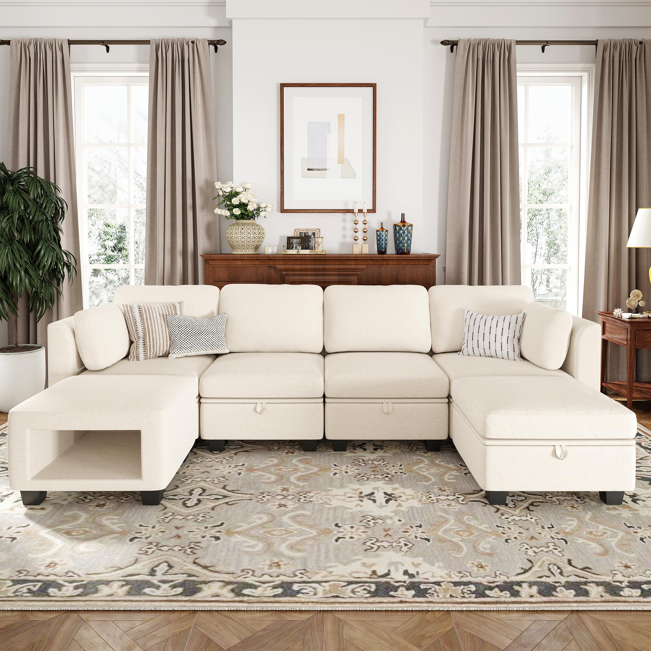 Amazon.com: SOMEET Modular Sectional Sofa Couch with Cat Bed and Cat ...