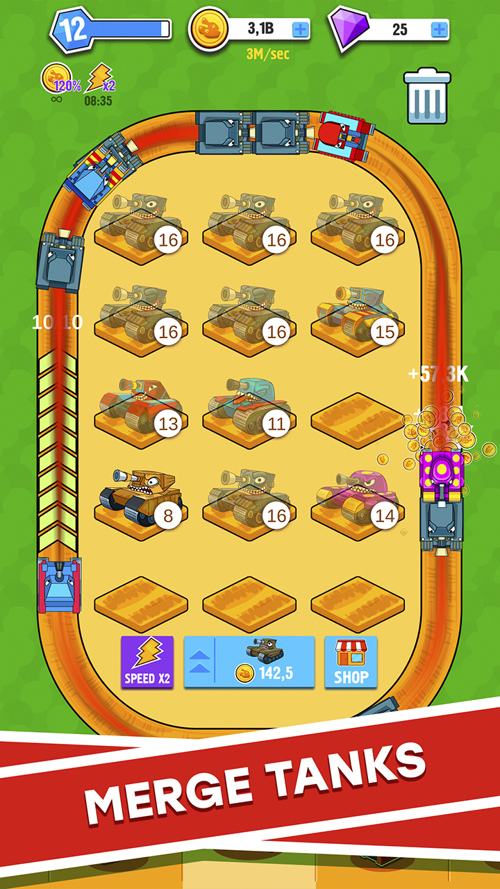 Merge Tanks: Idle Tap Clicker - App on Amazon Appstore