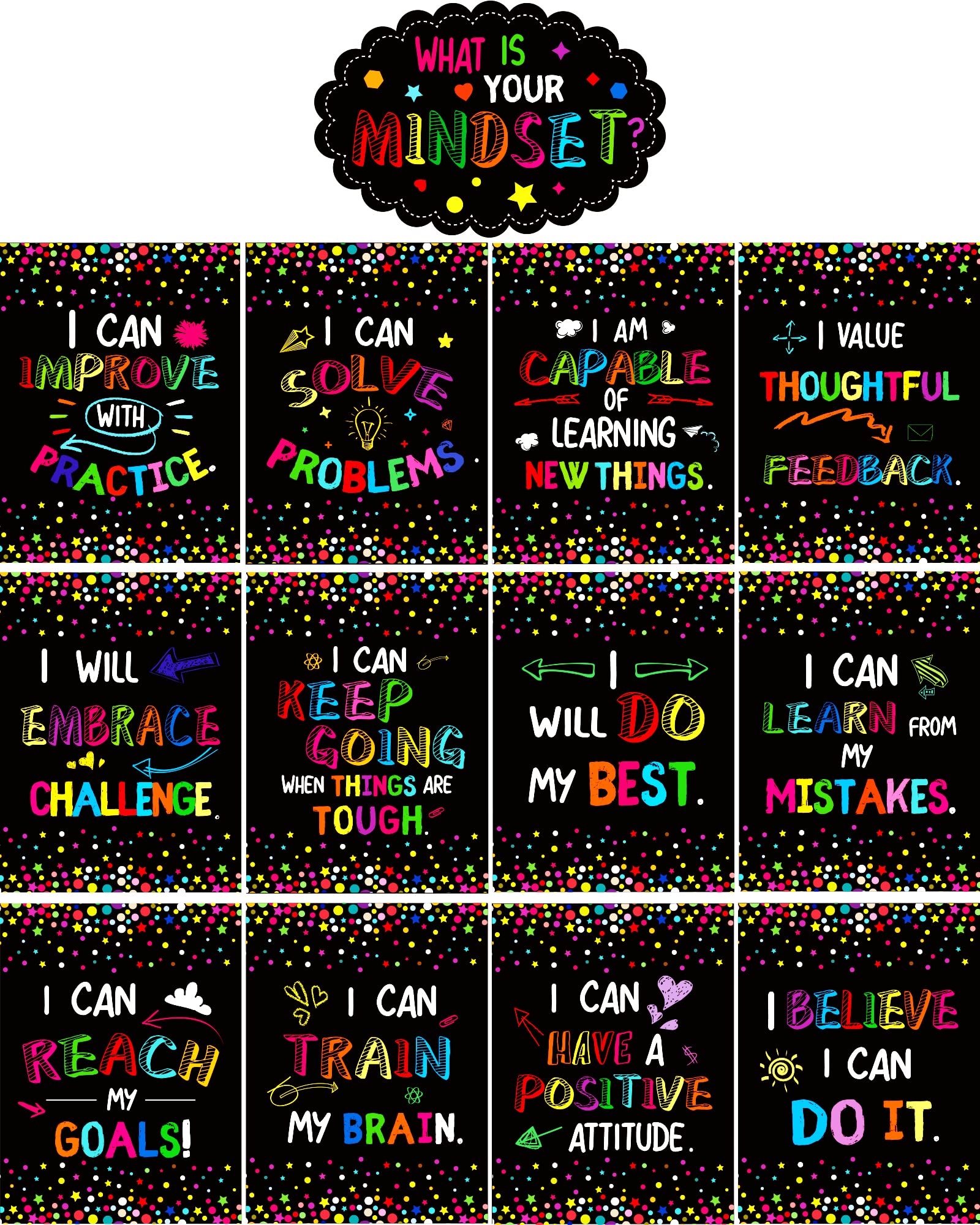 Growth Mindset Posters For Classroom Bulletin Board Display Yoklili ...
