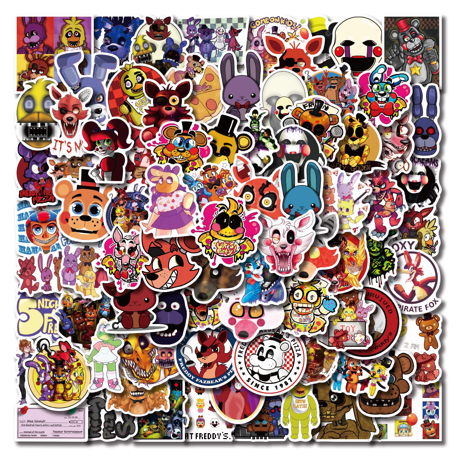 Buy FNAF Stickers 100PCS 5 Nights at Freddy's,fnf,Freddy,Five Nights at ...