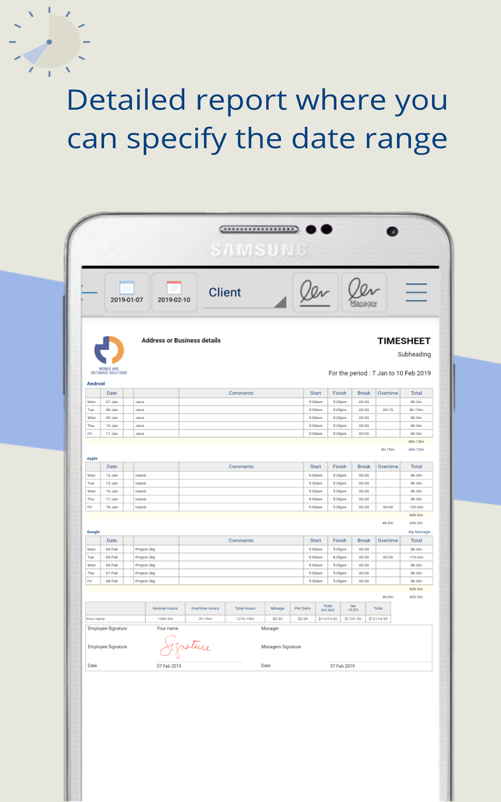 Timesheet PDF - App on the Amazon Appstore