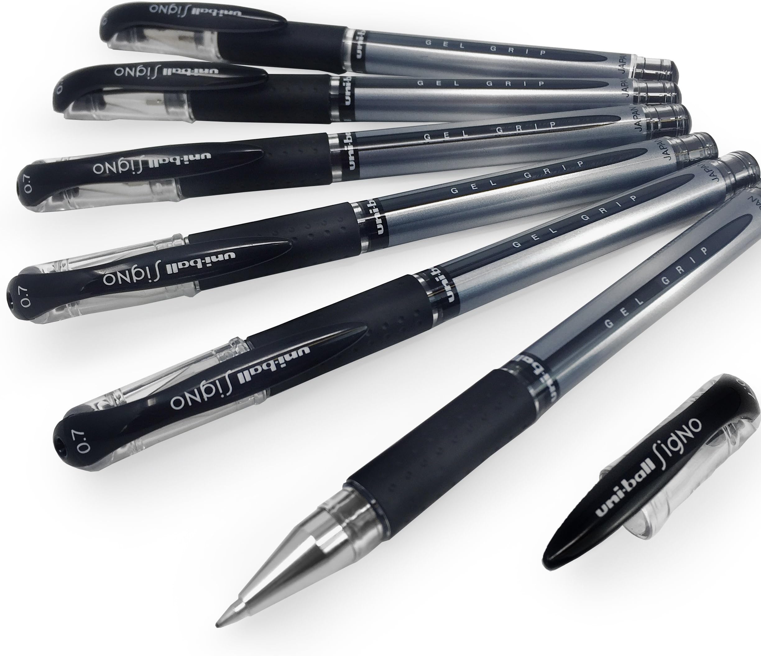 Uni-Ball UM-151S Signo Gel Pens with Gel Grip, Black Gel, 0.7mm ...