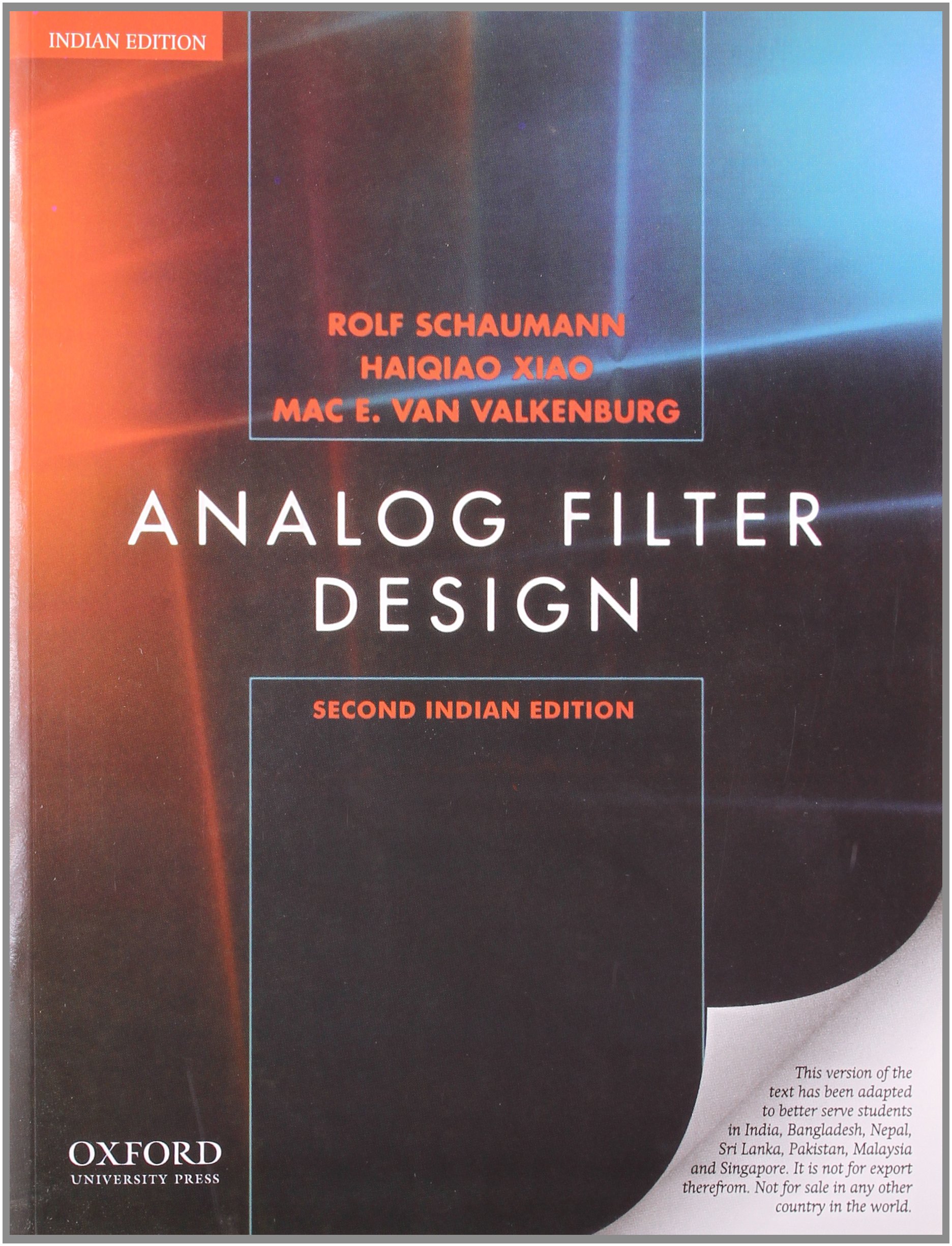 ANALOG FILTER DESIGN,INDIAN 2E : Schaumann: Amazon.in: Books
