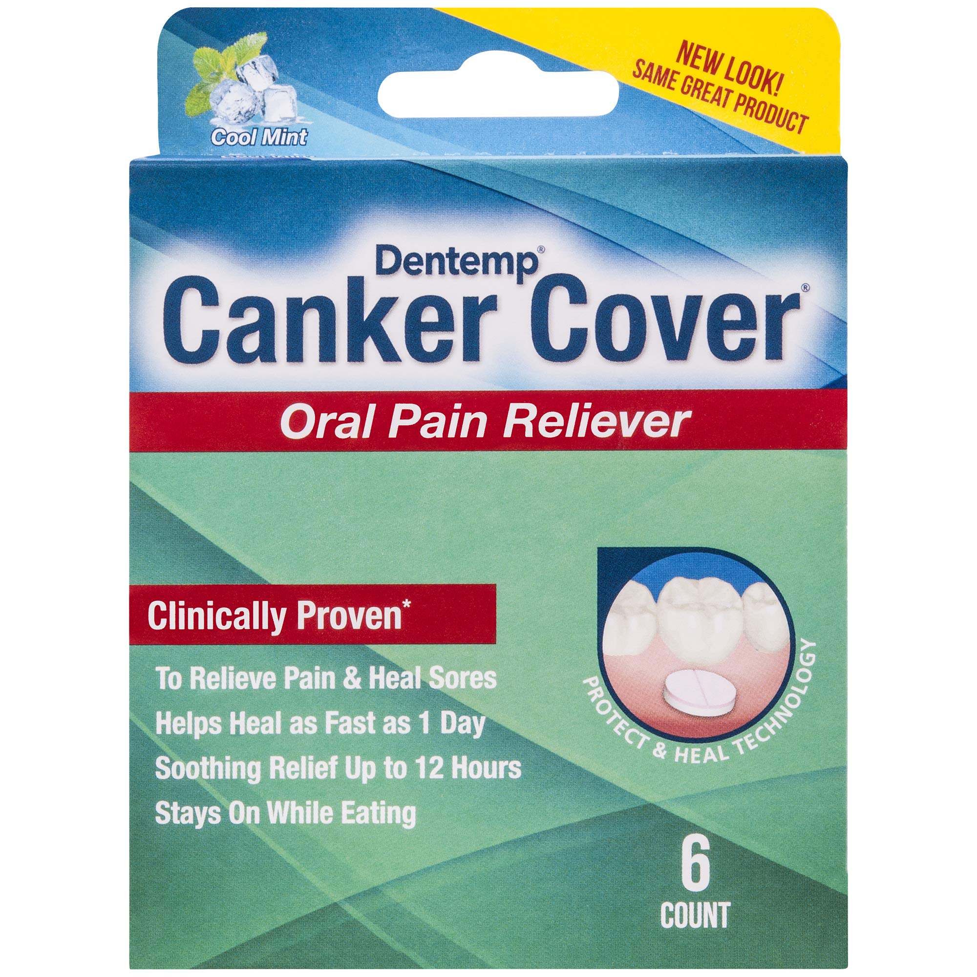 Dentemp Canker Cover - Canker Sore Oral Pain Reliever (6 Counts ...