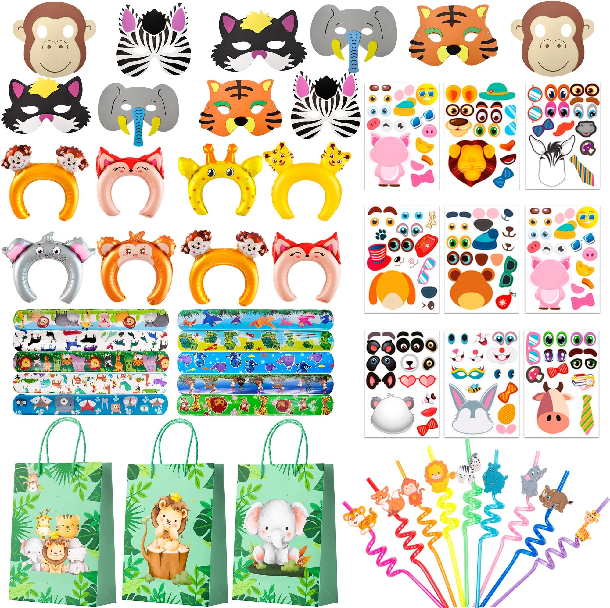 Jungle Safari Party Favors, 60pcs Jungle Safari Birthday Party Favors ...