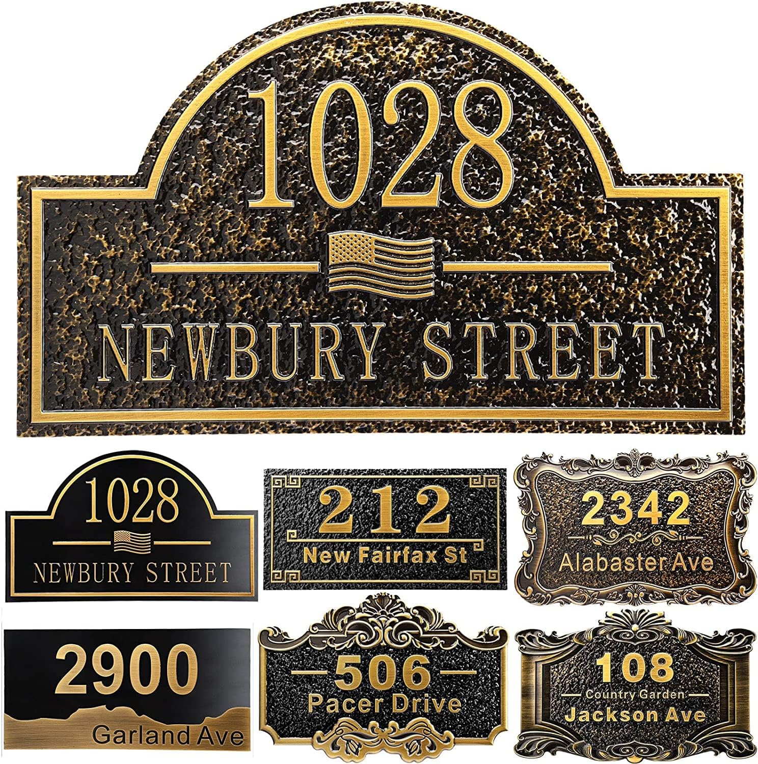 Amazon.com: Personalized House Address Plaque 12" Cast Numbers for ...