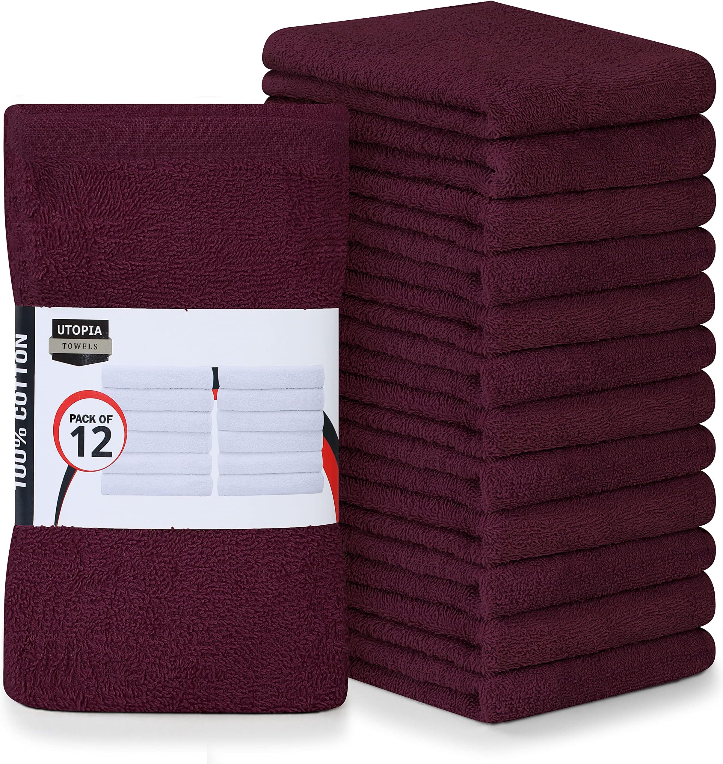 Amazon.com: Aunt Martha's PKMAR 3-Pack Retro Maroon Striped Dish Towels ...