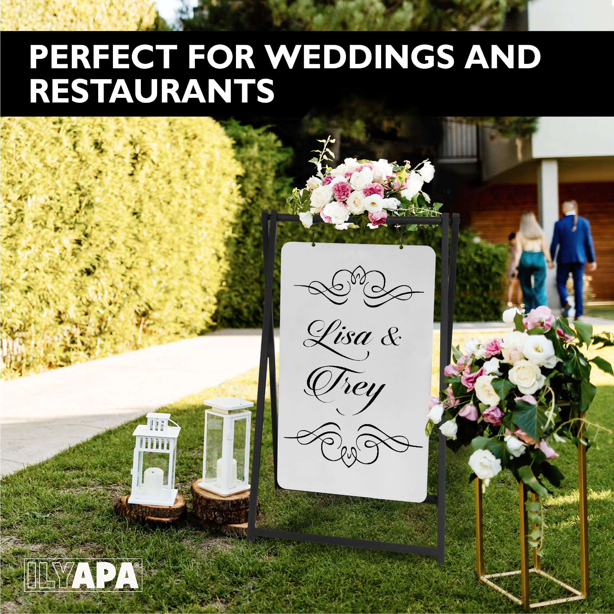 Snapklik.com : Ilyapa Modern Metal Double Sided Swinging Magnetic Dry ...