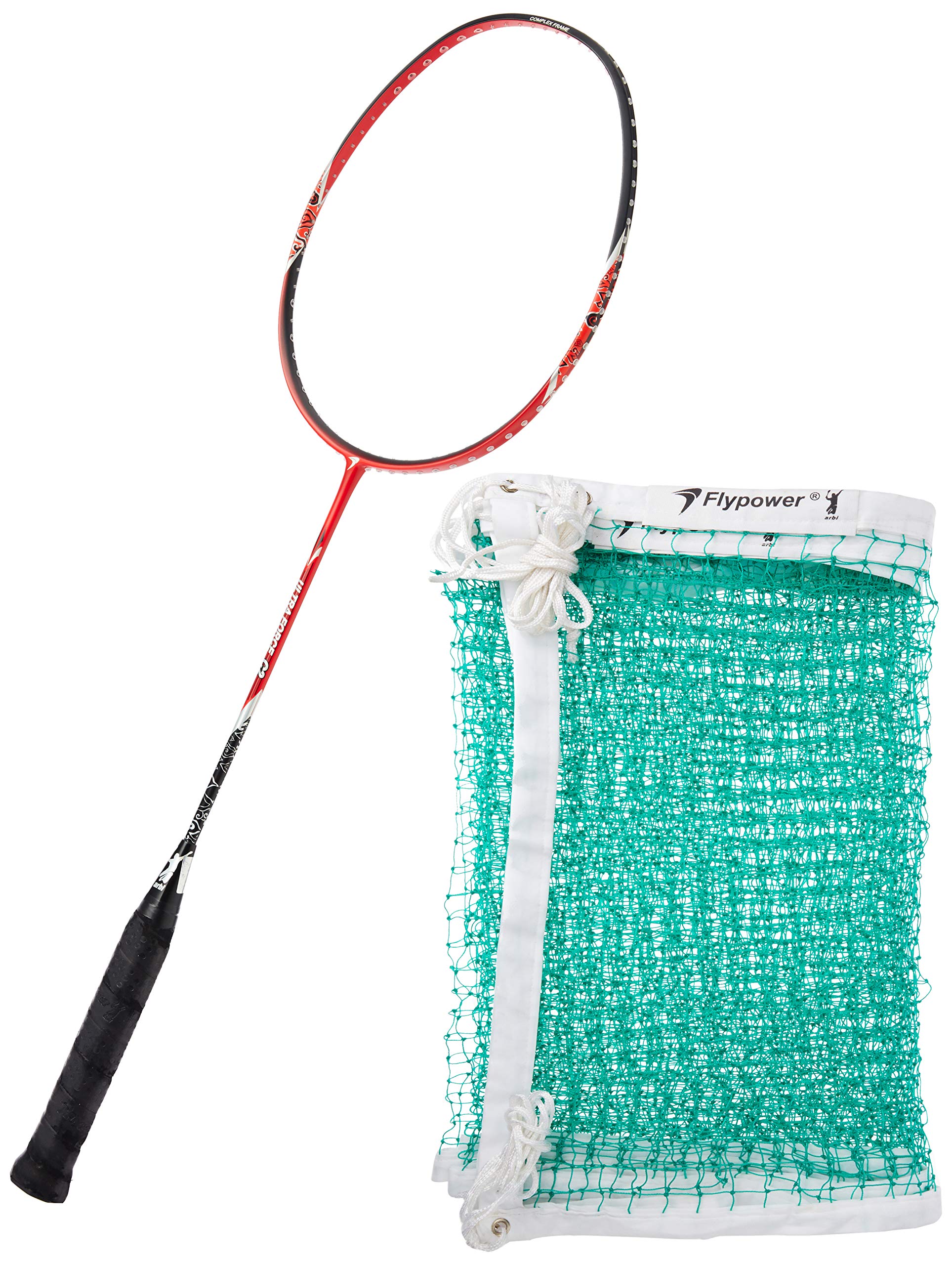 Flypower Badminton Racket Ultra Force C2 With Net 650 Green ...