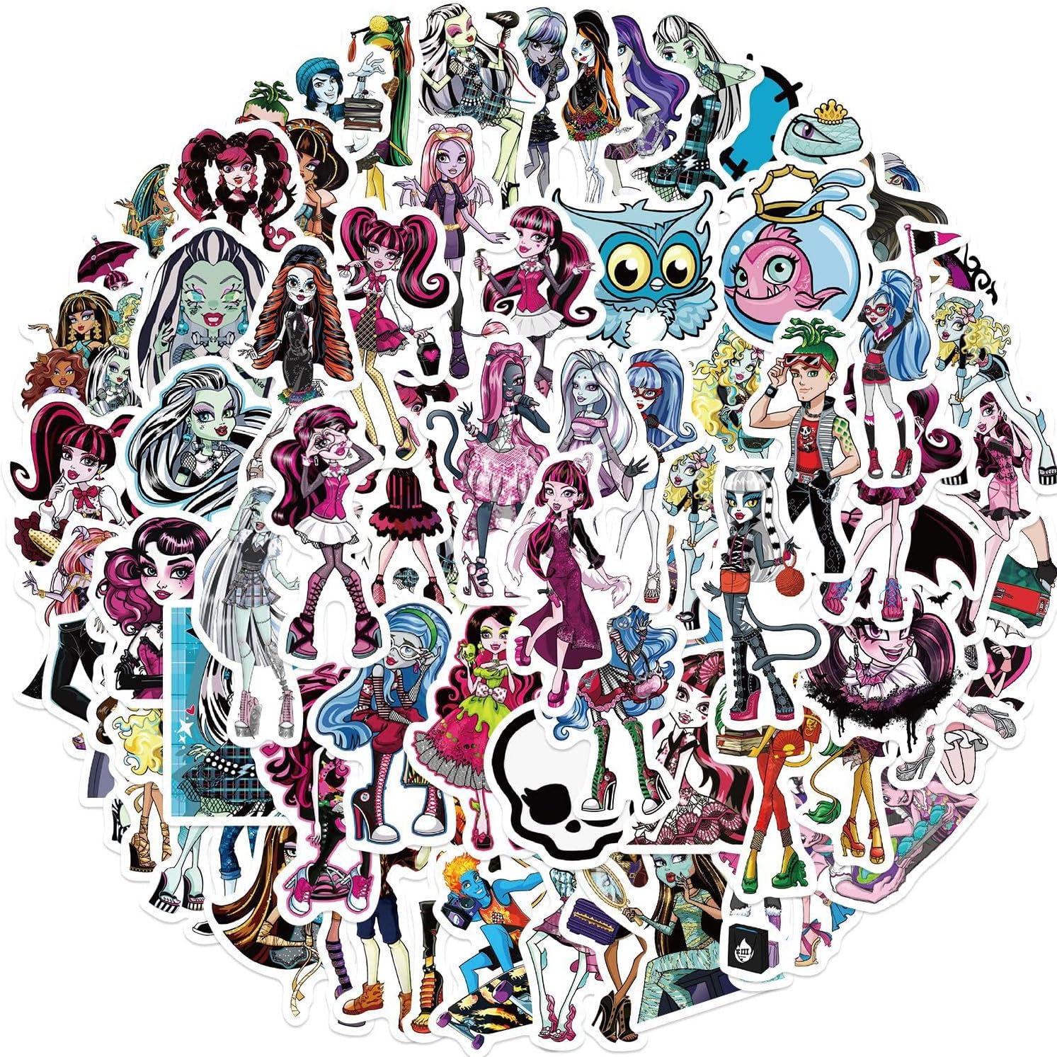 Amazon.com: 70pcs Monster High Stickers Decals for Laptops Water ...