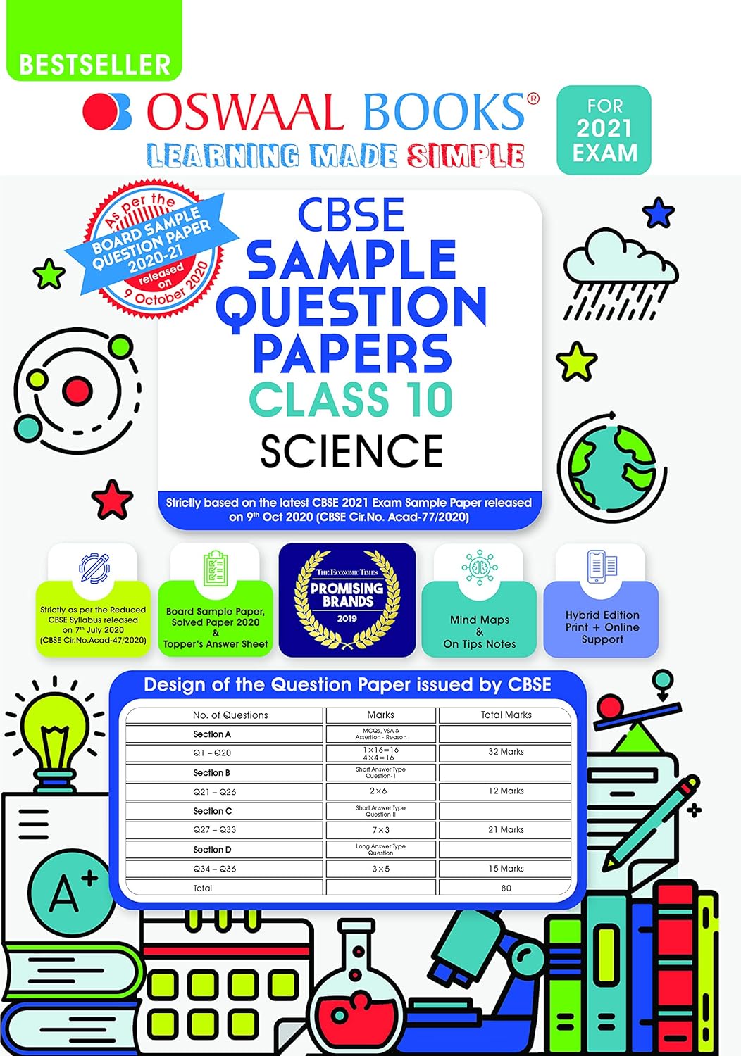 Oswaal CBSE Sample Question Paper Class 10 Science Book (Reduced ...