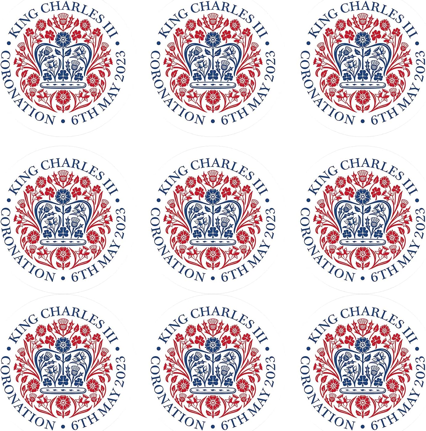 Amazon.com: King Charles III Coronation Stickers with Official Logo ...