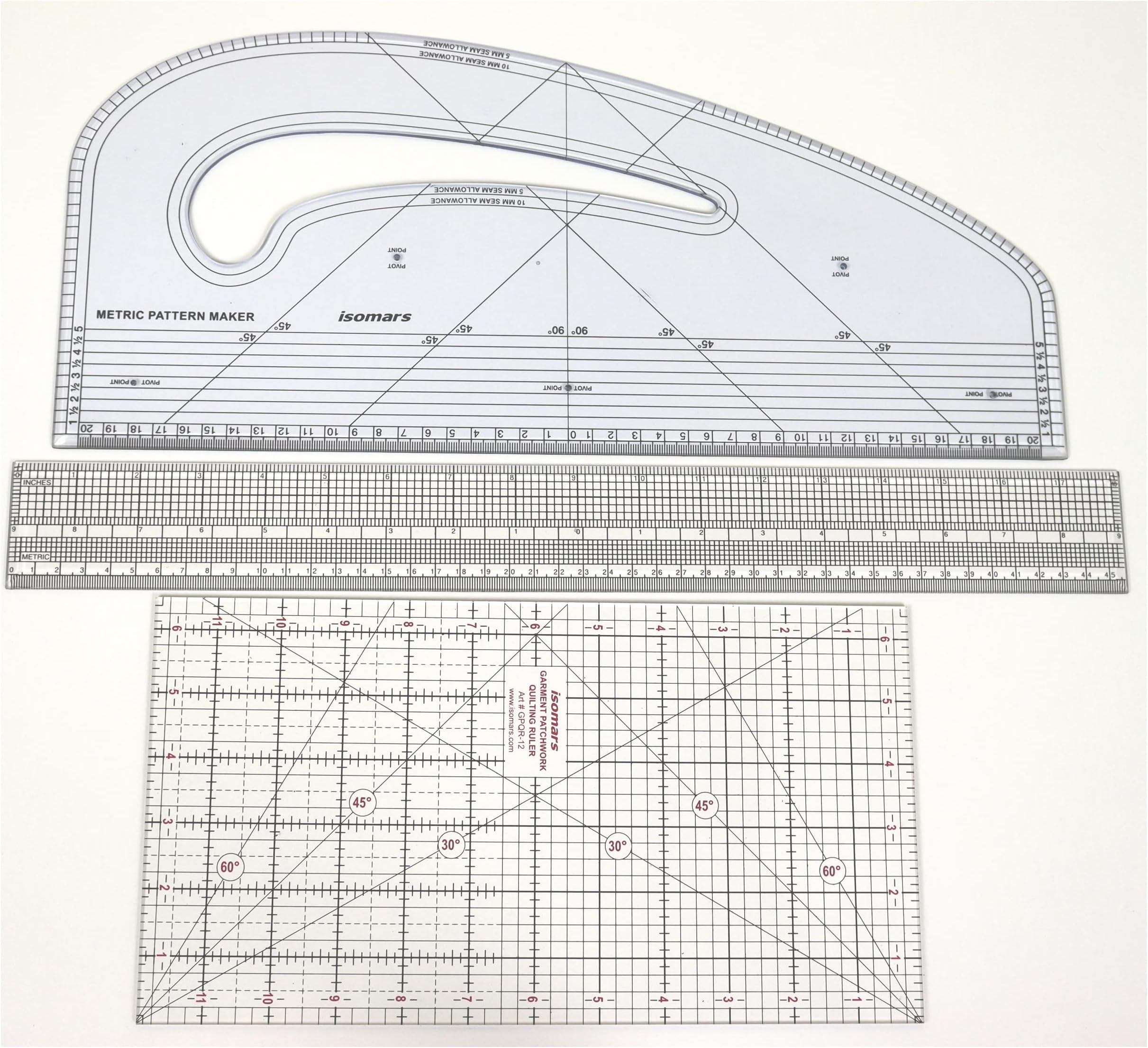Isomars Grid L - Ruler 8" For Tailoring and General Purpose |Quilting ...