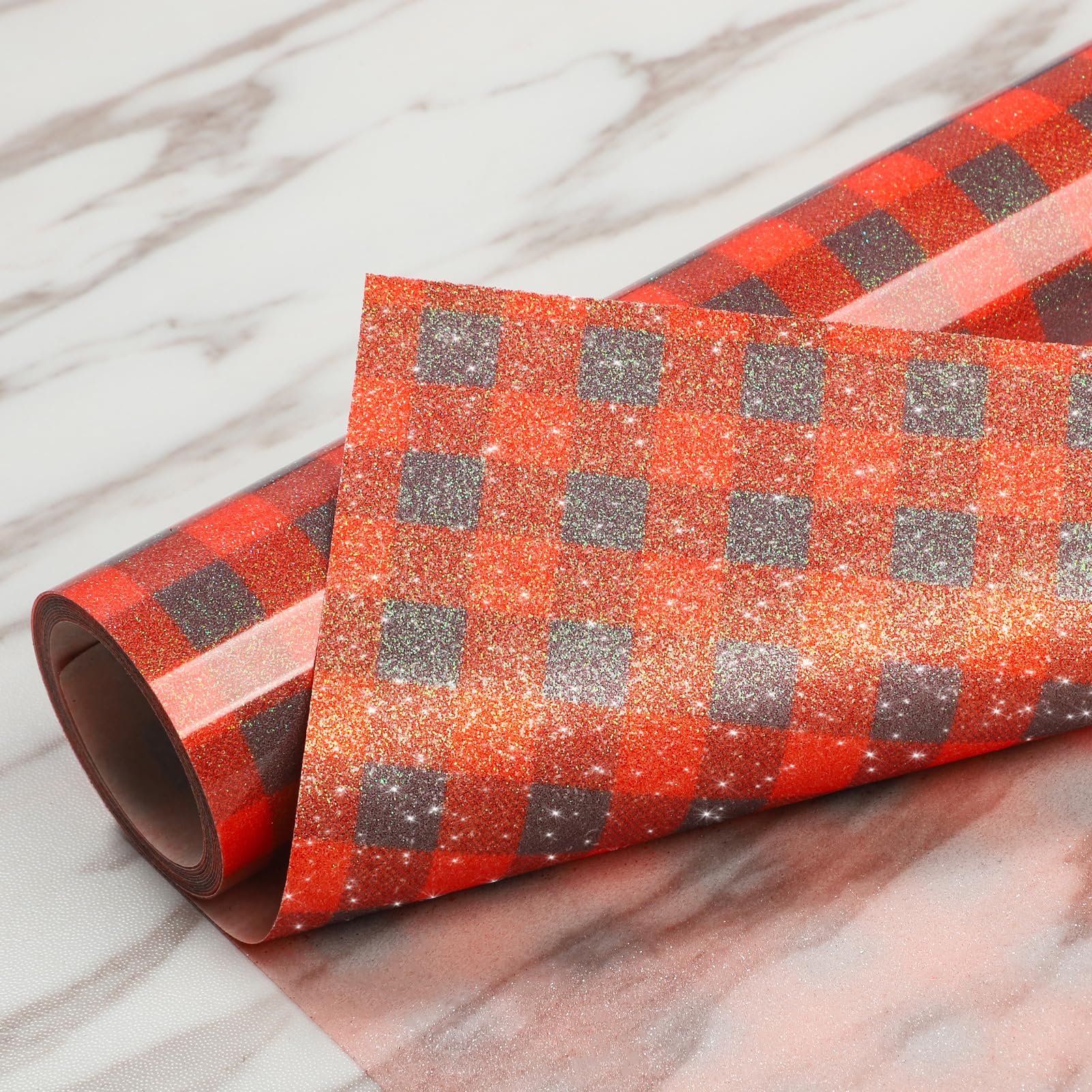 Amazon.com: TransWonder Buffalo-Plaid-Glitter-HTV Glitter Buffalo Plaid ...