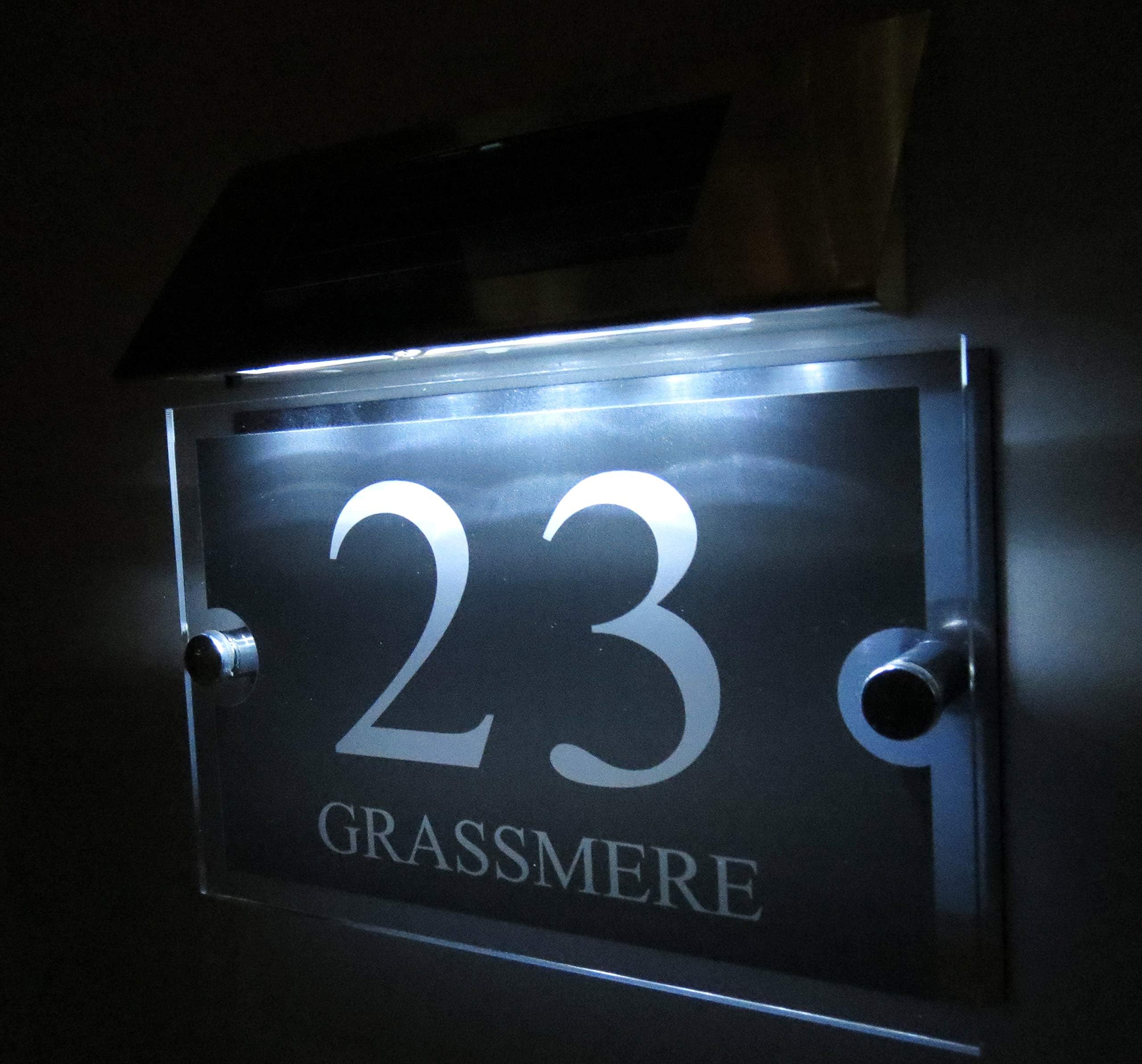 House Numbers Plaques With Solar Light House Numbers Door Plaques Door ...