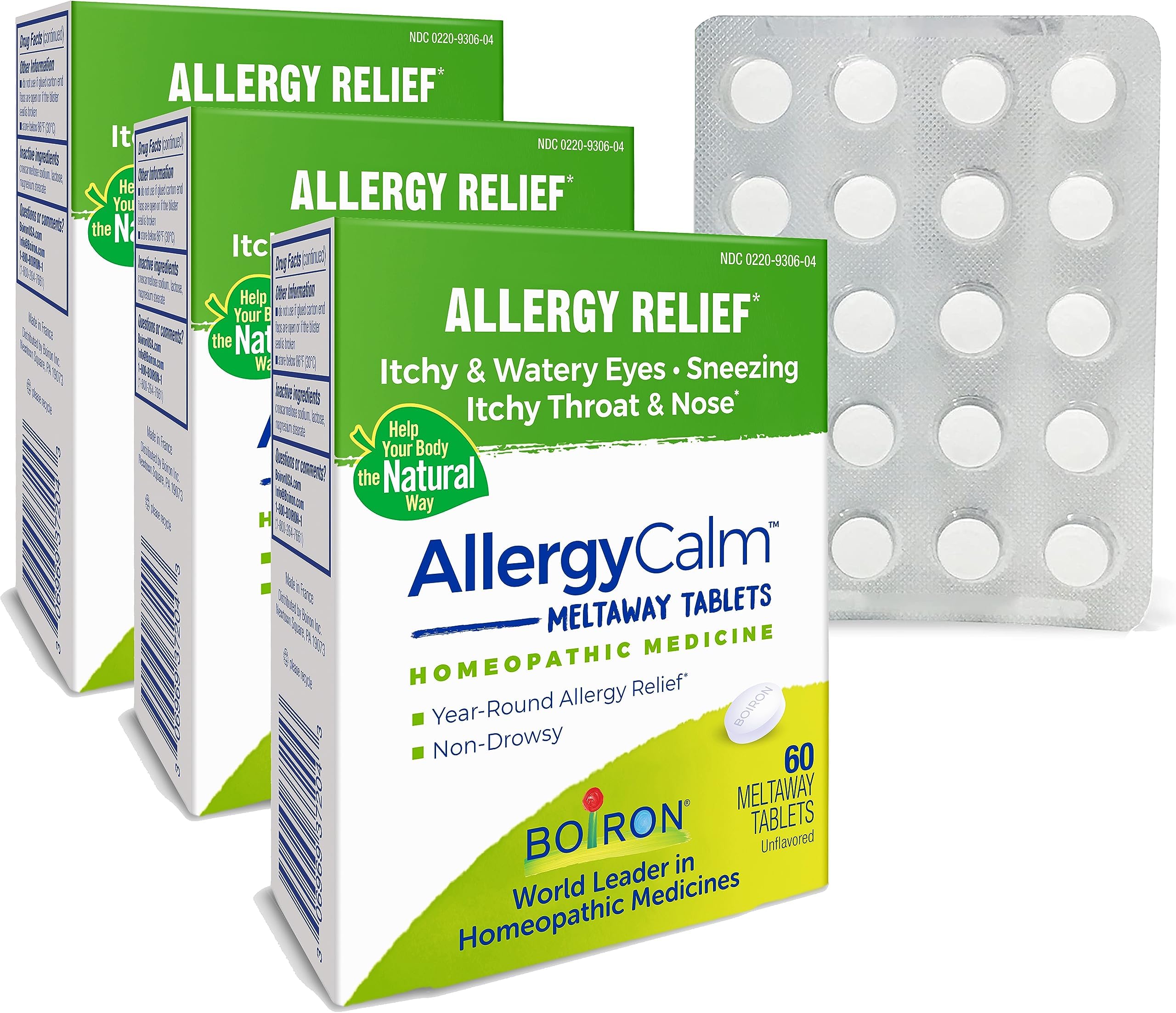 Amazon.com: Boiron AllergyCalm Tablets 180 Count, Relief from Allergies ...
