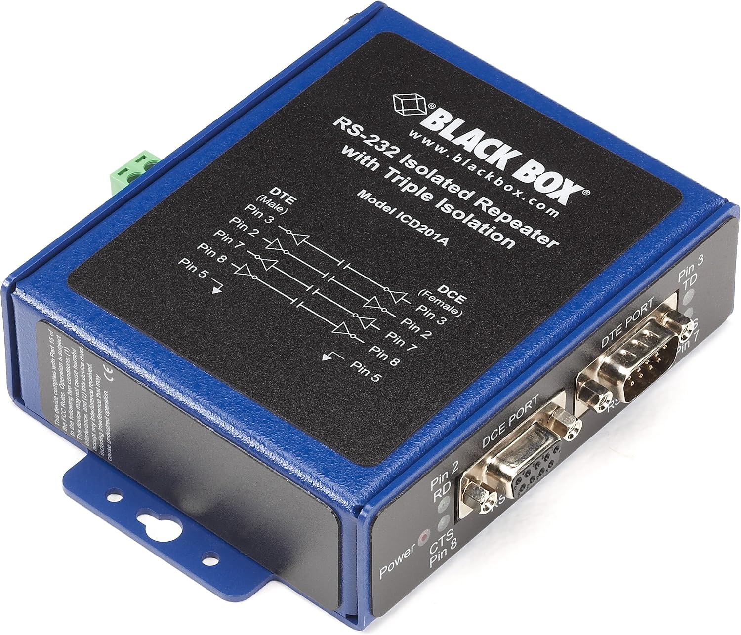 Amazon.com: Black Box Async RS232 to RS232 Repeater DB9 to DB9 ...