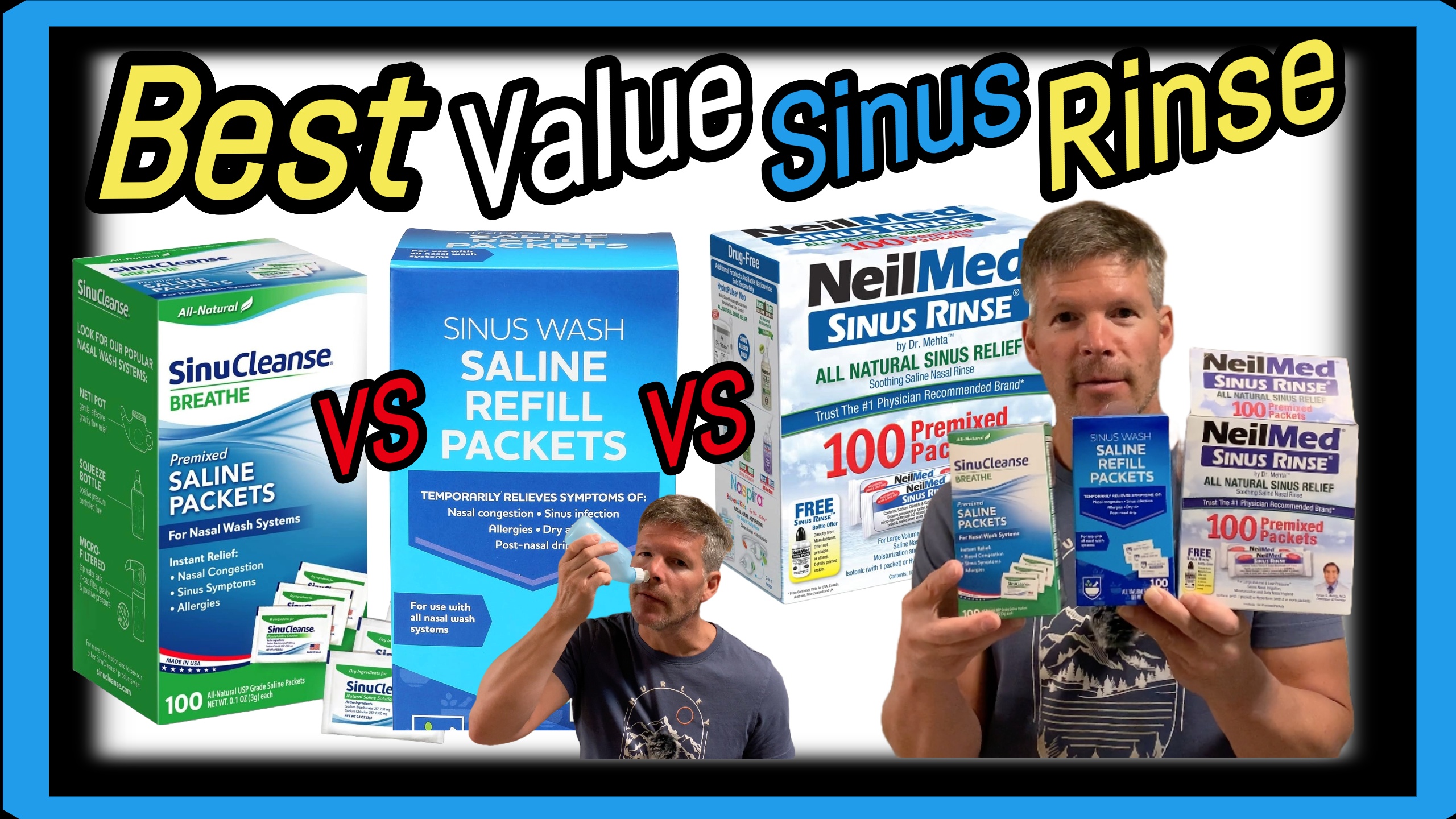 Watch NeilMed VS SinuCleanse VS Rite Aid Sinus Wash Saline Packets on ...
