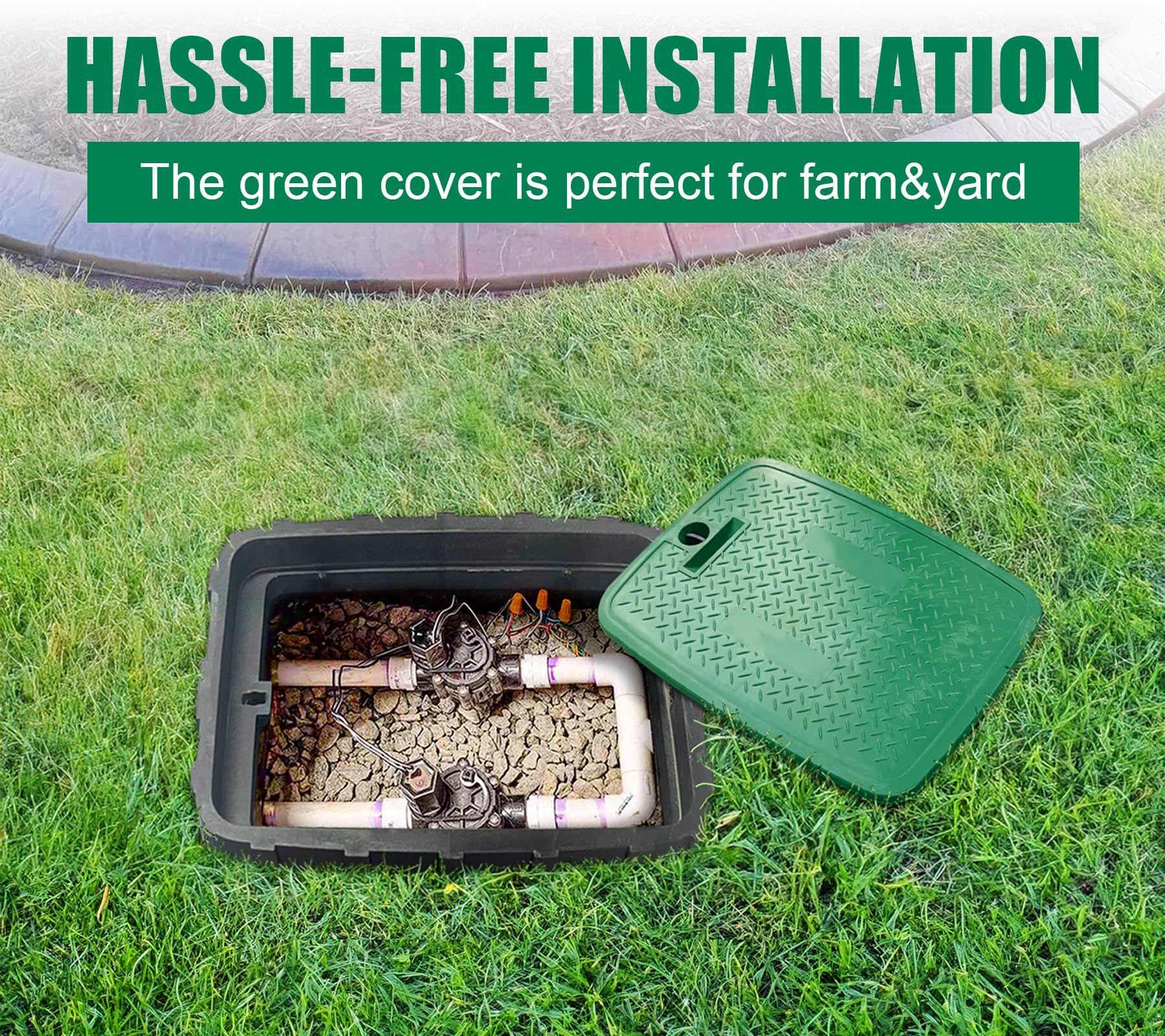 Green Sprinkler Control Box Irrigation Valve Box Stock Photos Free