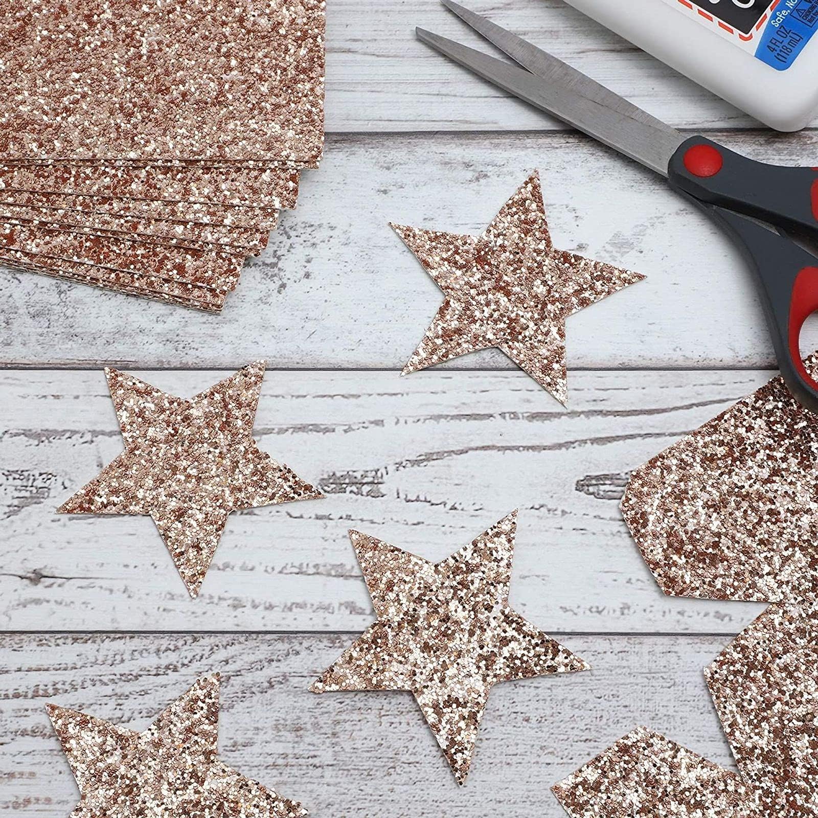 Amazon.com : Rose Gold Glitter Cardstock Paper ( 8.5 x 11 Inches, 30 ...