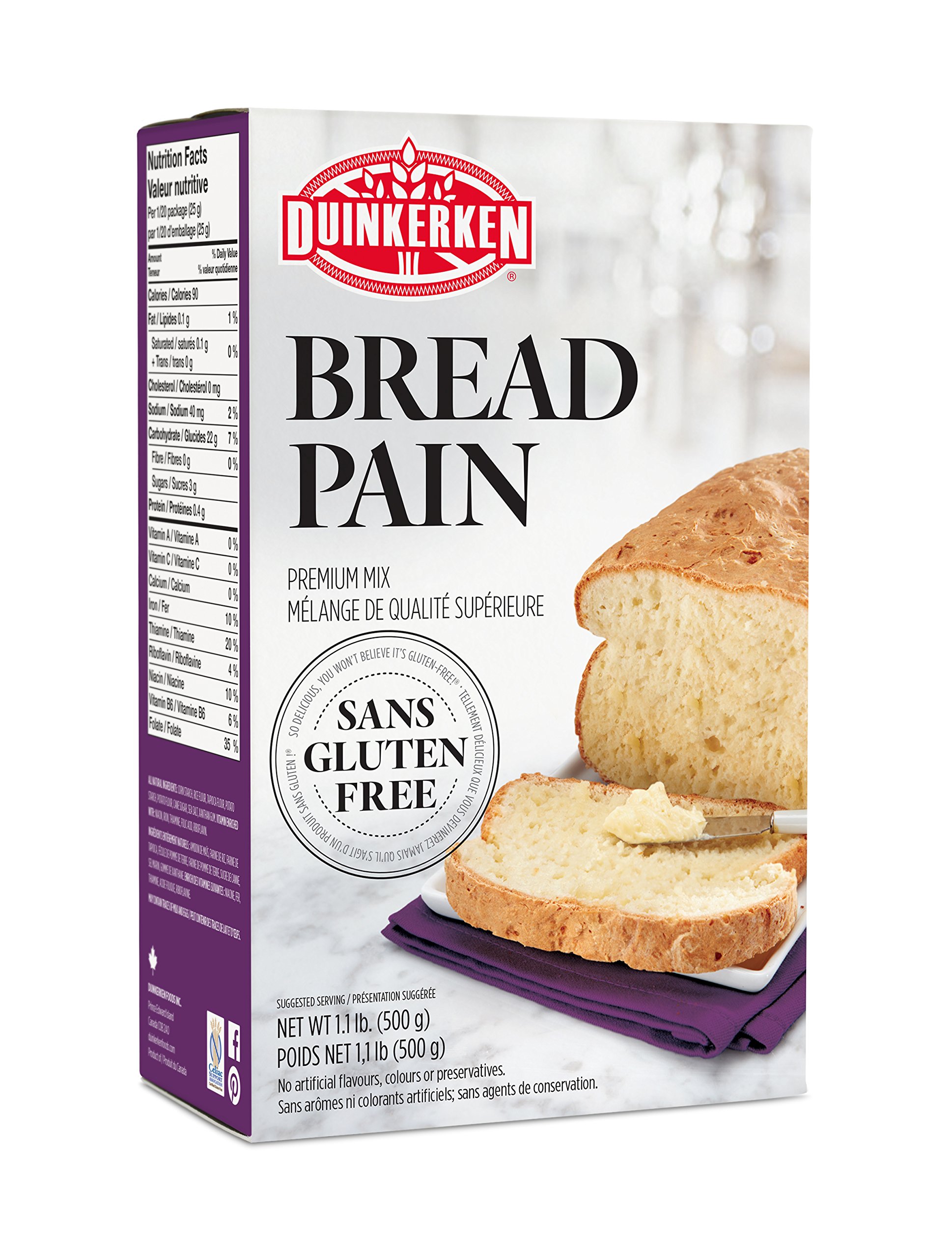 DUINKERKEN FOODS Gluten Free Bread Mix 500g : Amazon.ca: Grocery ...