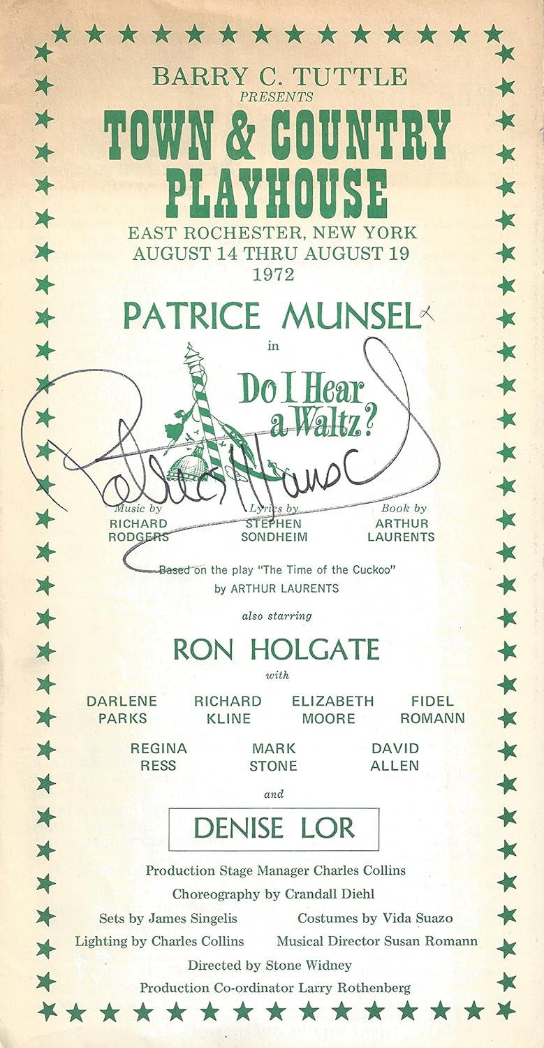 Patrice Munsel (Signed) "DO I HEAR A WALTZ?" Stephen Sondheim / Ron ...