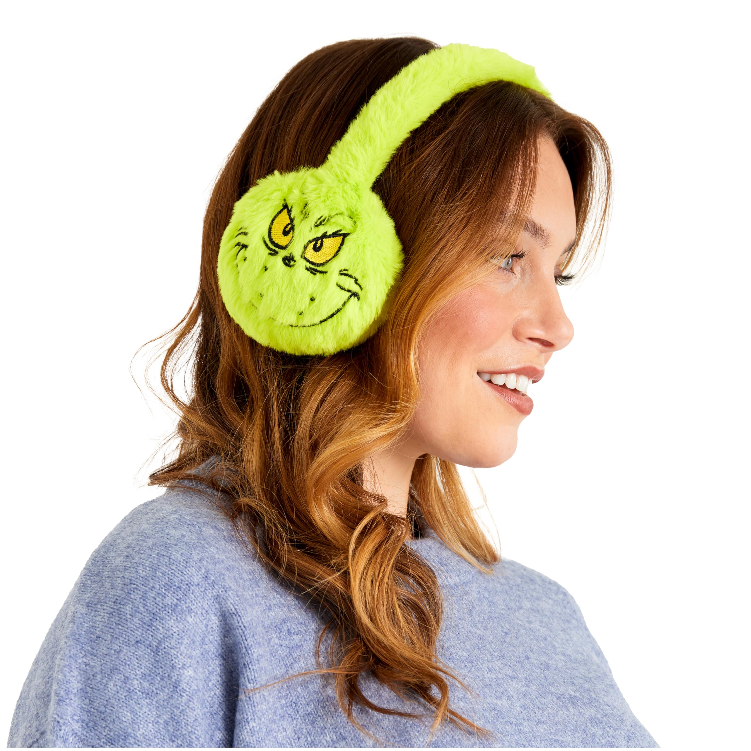 The Grinch Womens Fluffy Earmuffs, Cosy Winter Accessories - Gifts for ...