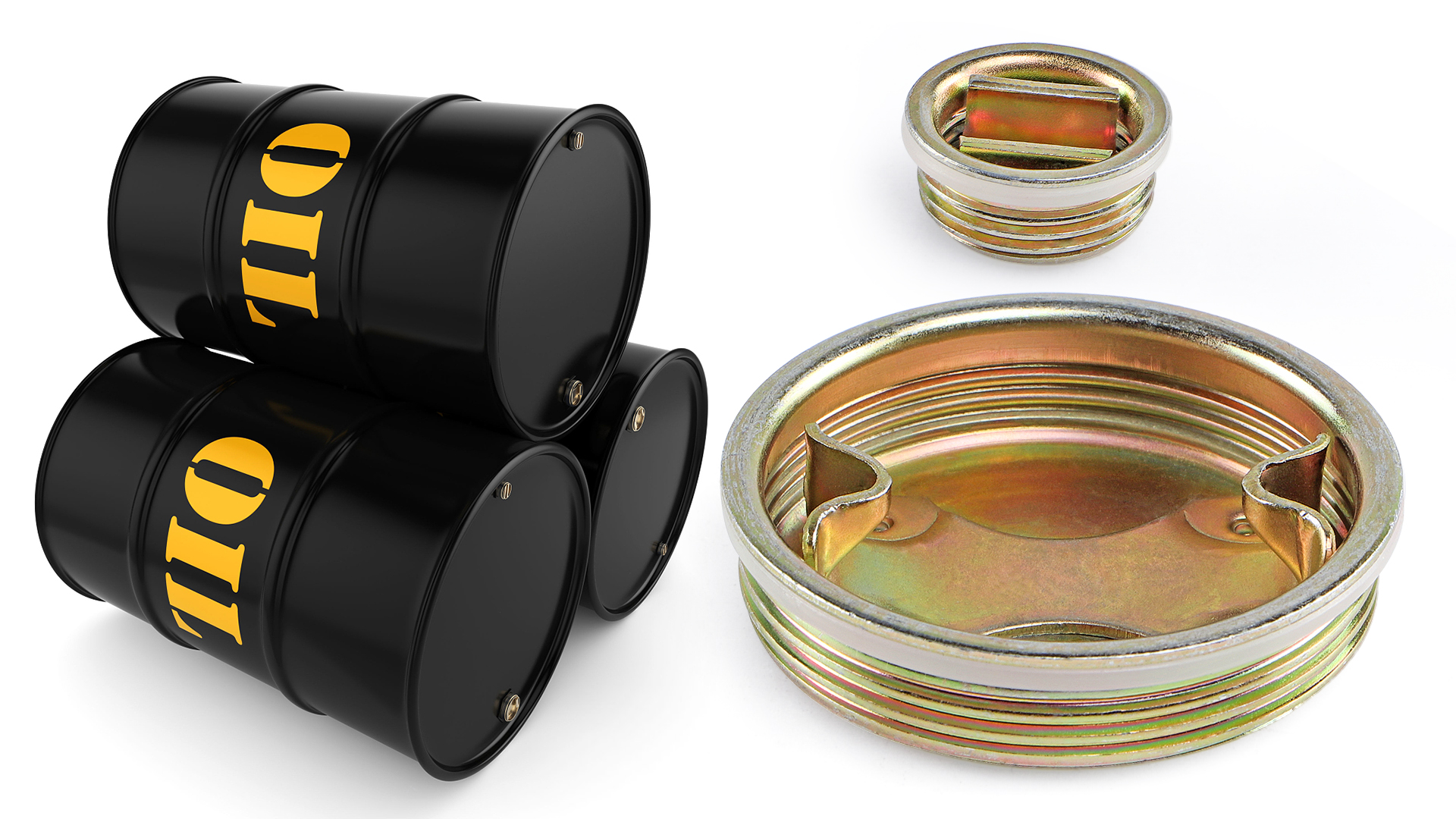 Oil Drum Caps Sanbege Steel Drum Bung Plugs - 2 Inch & 3/4 Inch Chrome ...