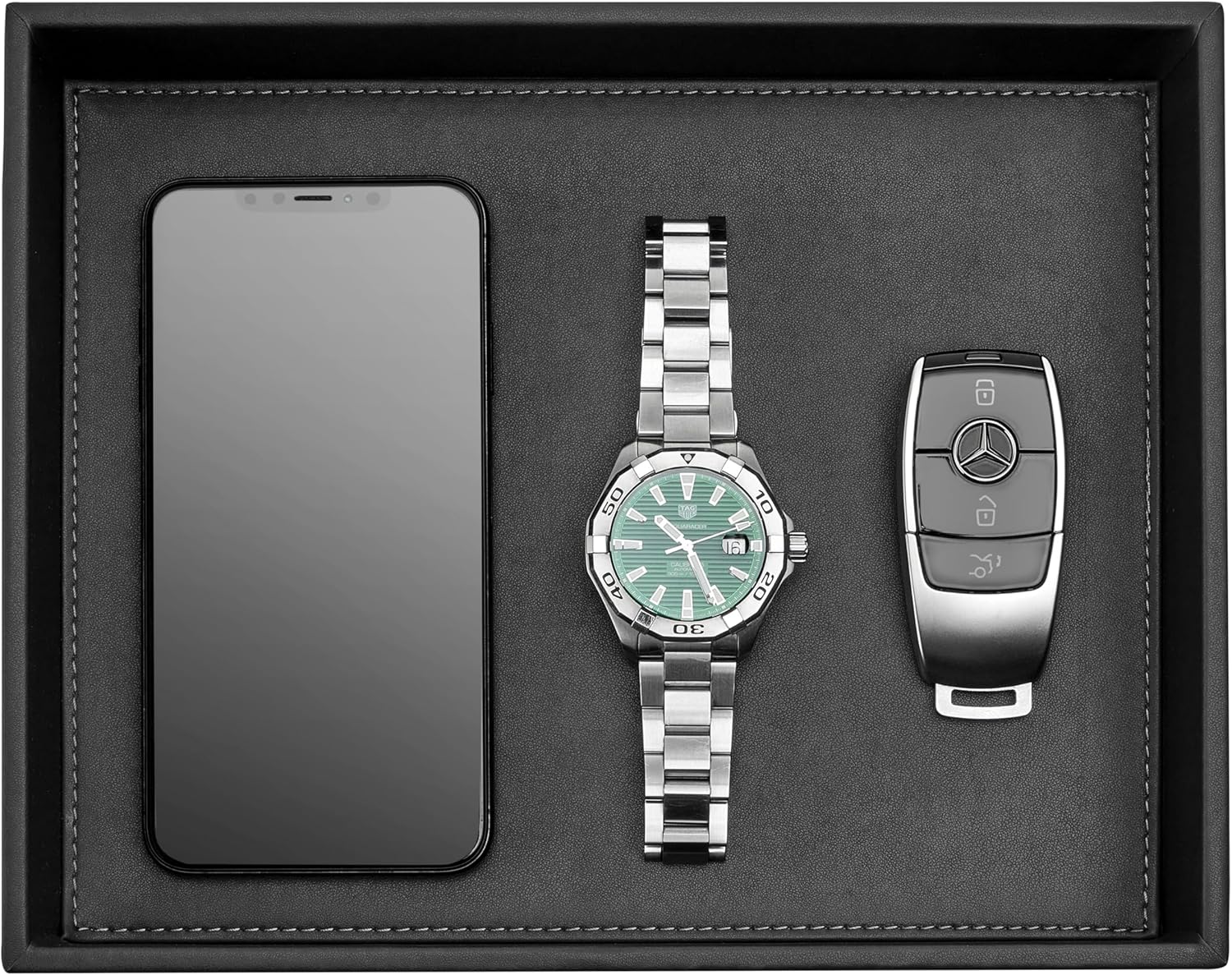 Amazon.com: GALLAWAY LEATHER Valet Tray for Men - Nightstand Organizer ...