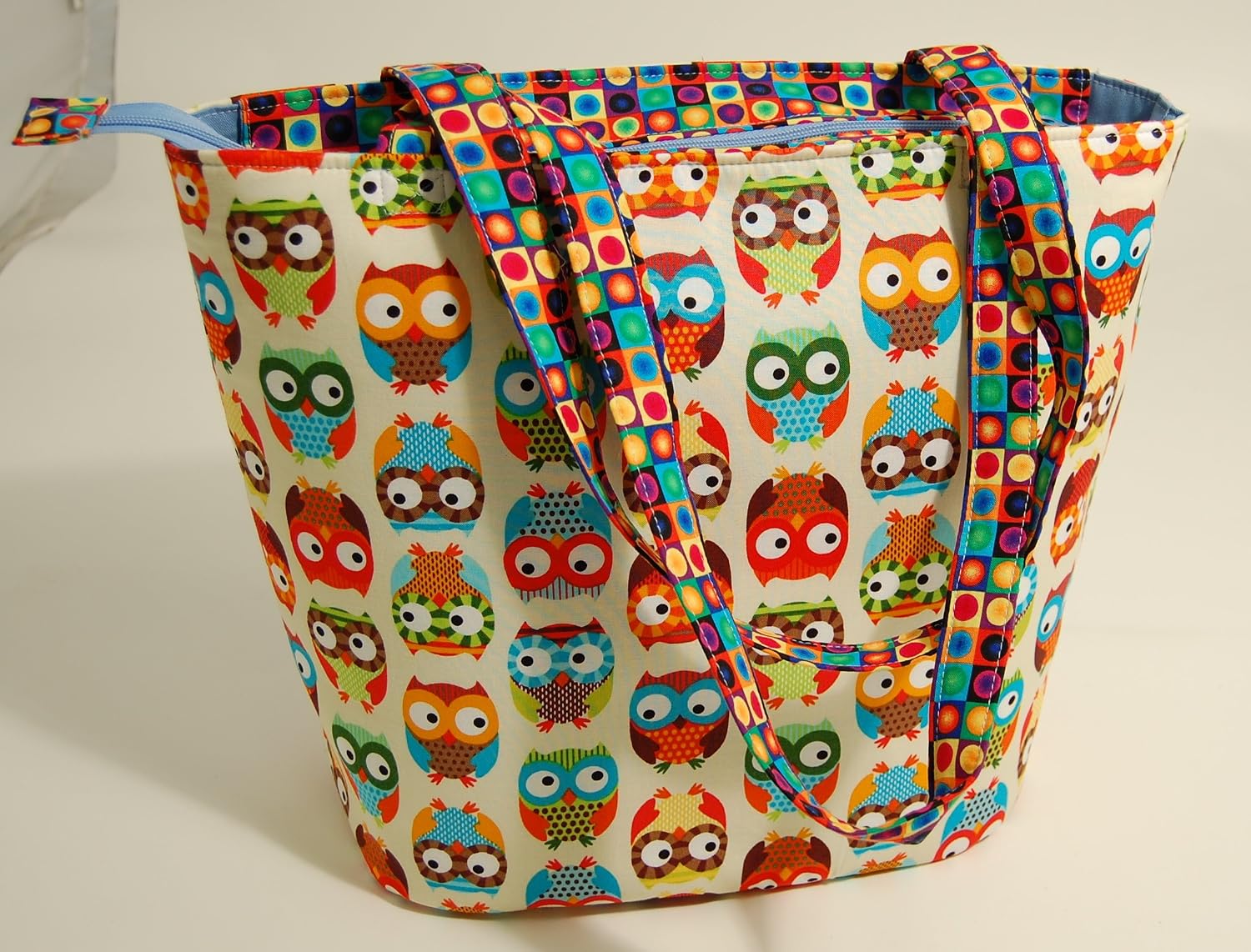 Knitting/Craft Bag (shopping bag style), fun fabric showing cartoon ...