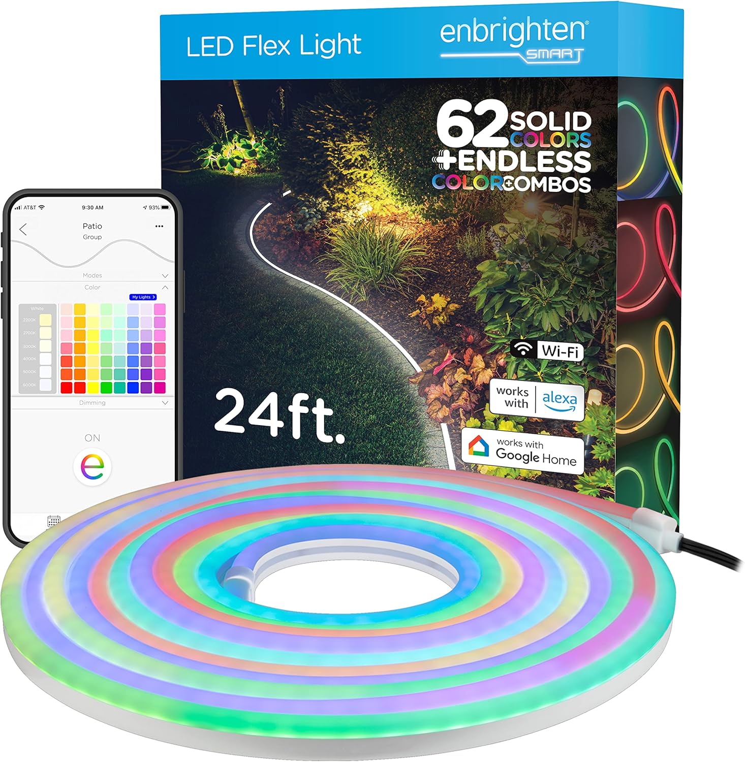 Amazon.com: Enbrighten Premium Smart Color Changing LED Strip Lights ...