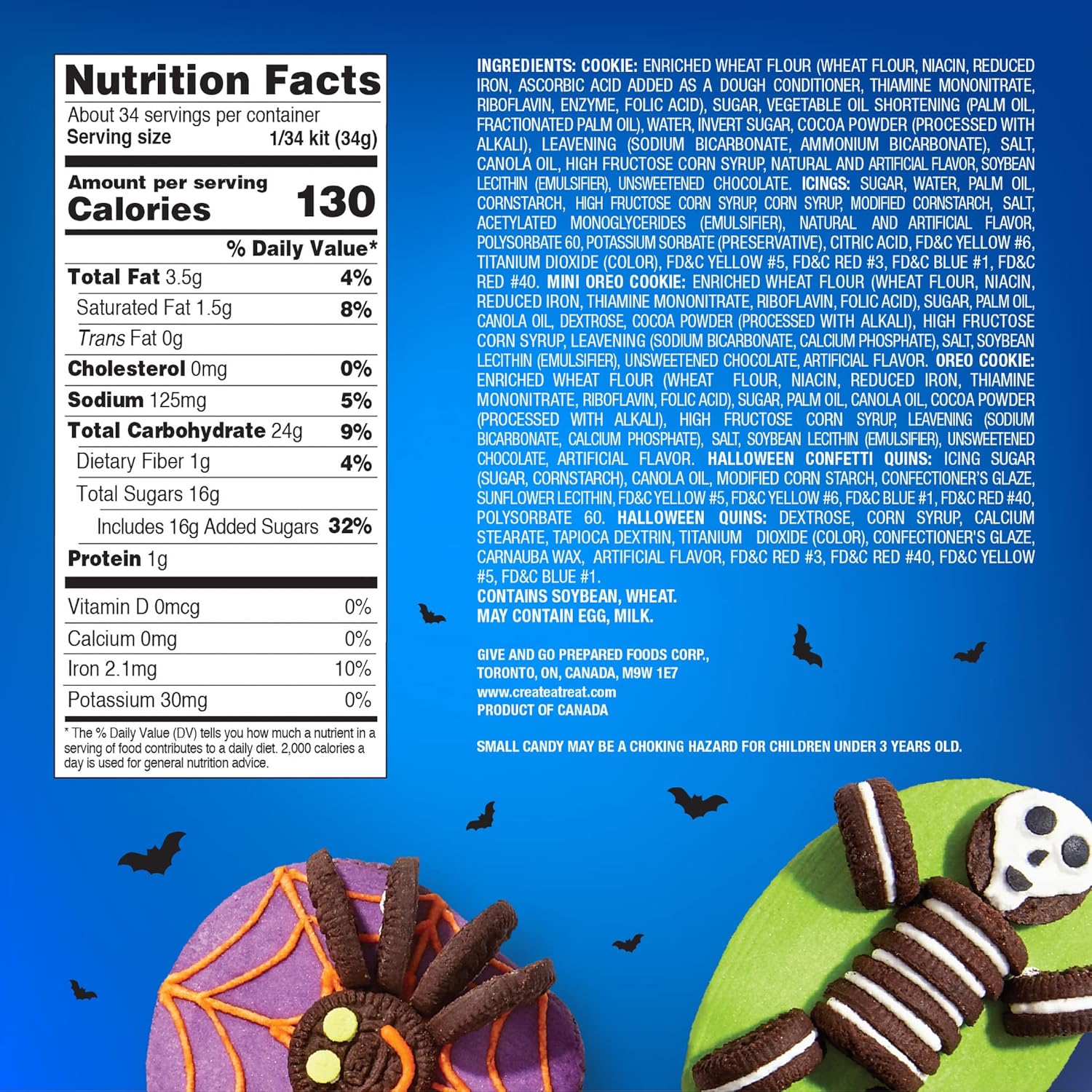 Buy Oreo Cookies Chocolate Halloween Gingerbread House Kit - Haunted ...