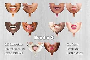 Amazon.com: Photo Booth Prop Sign - TWOFACED Reversible Face Prop ...