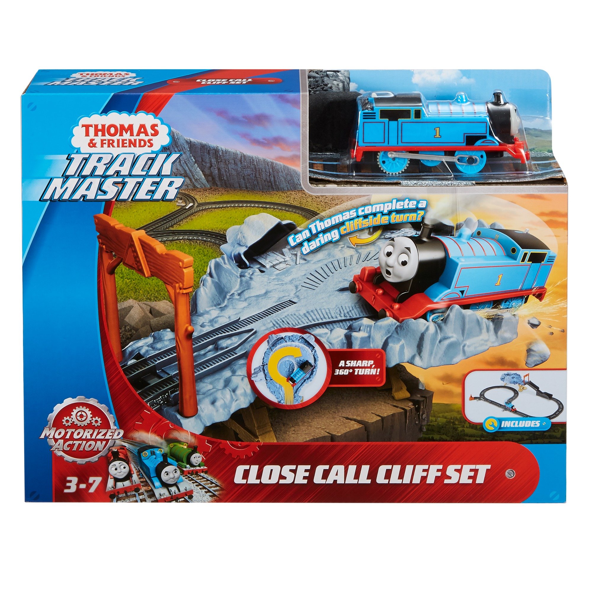 Thomas & Friends DFM51 Close Call Cliff Set, Thomas the Tank Engine Toy ...