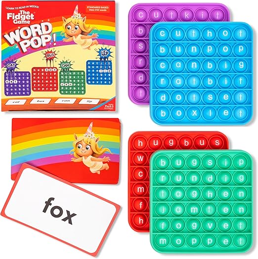 Amazon.com: The Fidget Game Word Pop CVC Words - Learn to Read in Weeks ...
