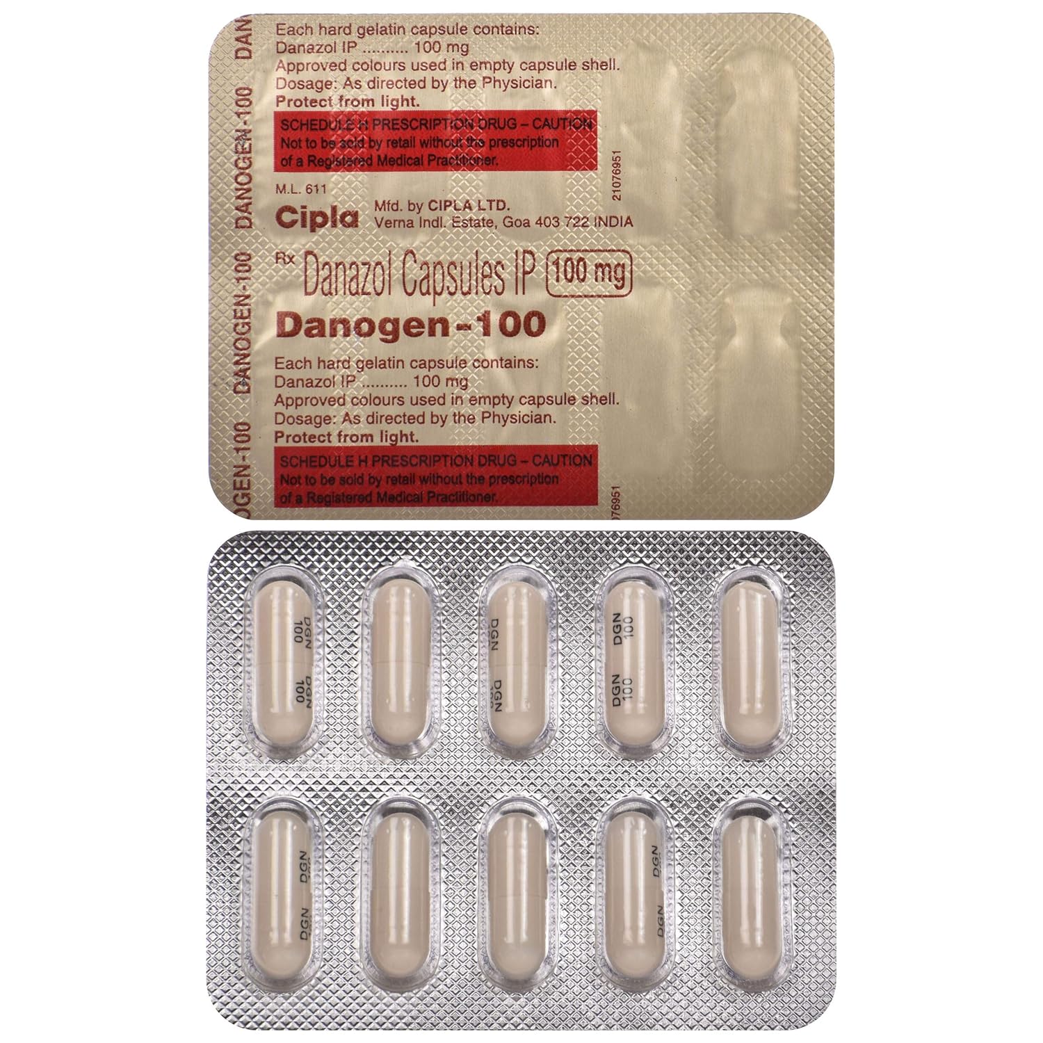 Danogen-100 - Strip of 10 Capsules : Amazon.in: Health & Personal Care