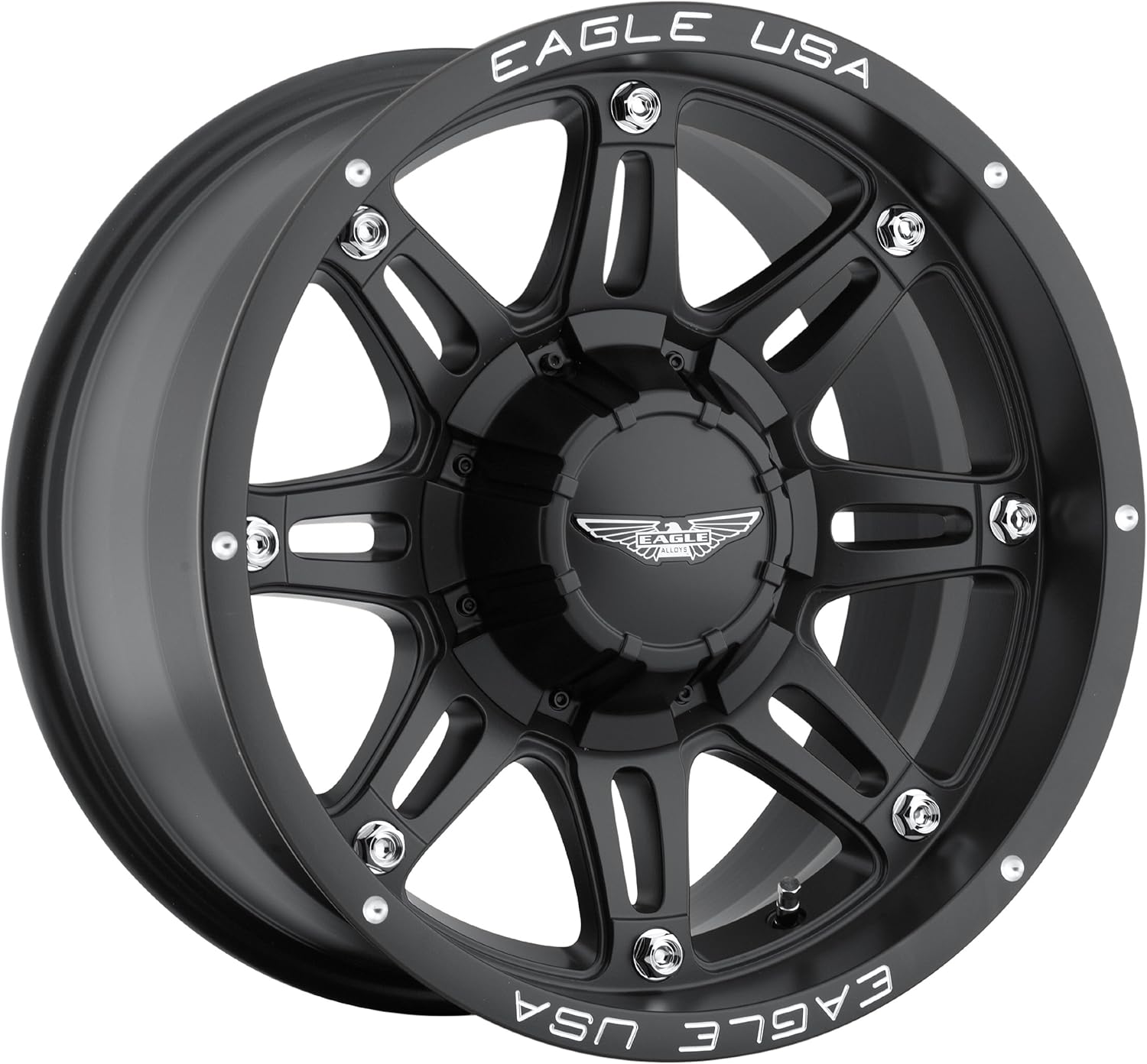 Amazon.com: Eagle Alloys Series 027 Black Wheel with Painted Finish ...