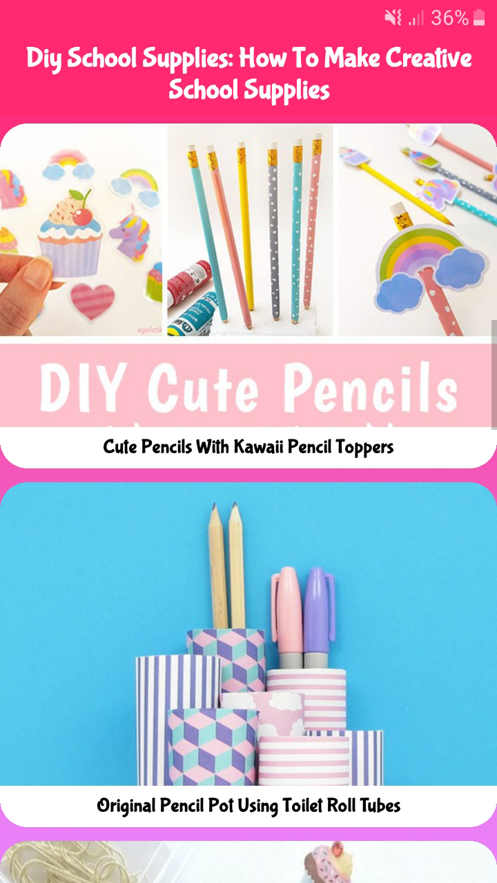 Diy Cute School Supplies