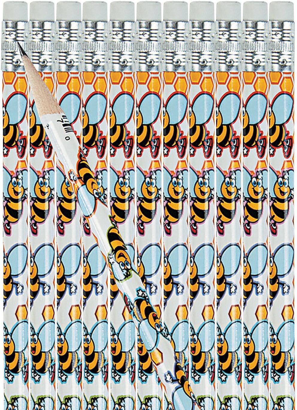 Amazon.com: Fun Express Bee Pencils #2 Pencils for Kids - 24 pieces bee ...