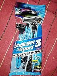 Laser 4 Pack of Laser Sport 3 Triple Blade Razor 5 x 4 20 Pcs Razors ...