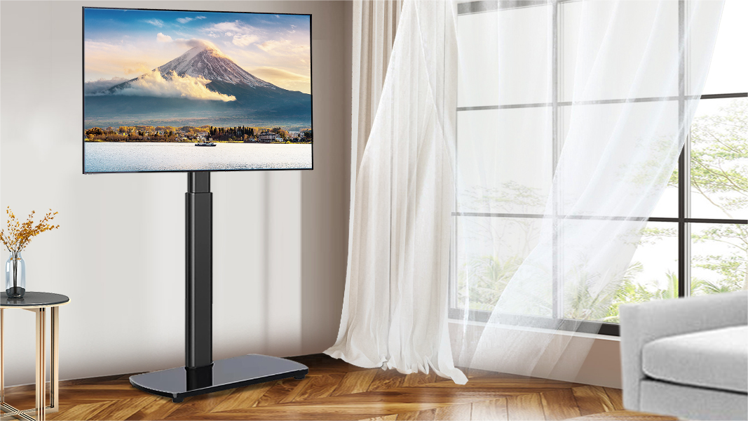 Watch YOMT Floor TV Stand with Swivel Mount on Amazon Live